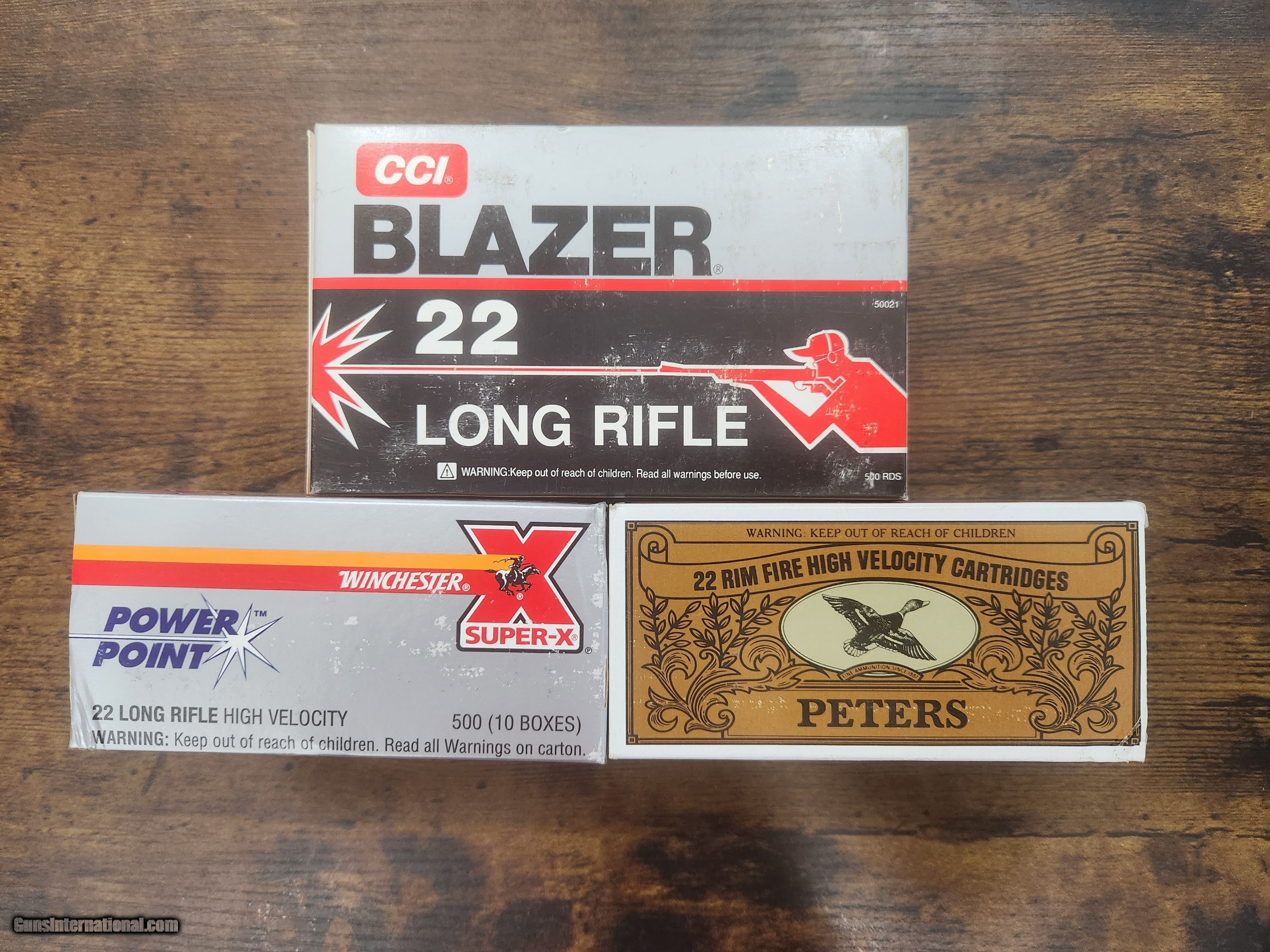 Vintage 22 long rifle - ! Brick CCI Blazer, 1 Brick Peters, 1 Brick ...