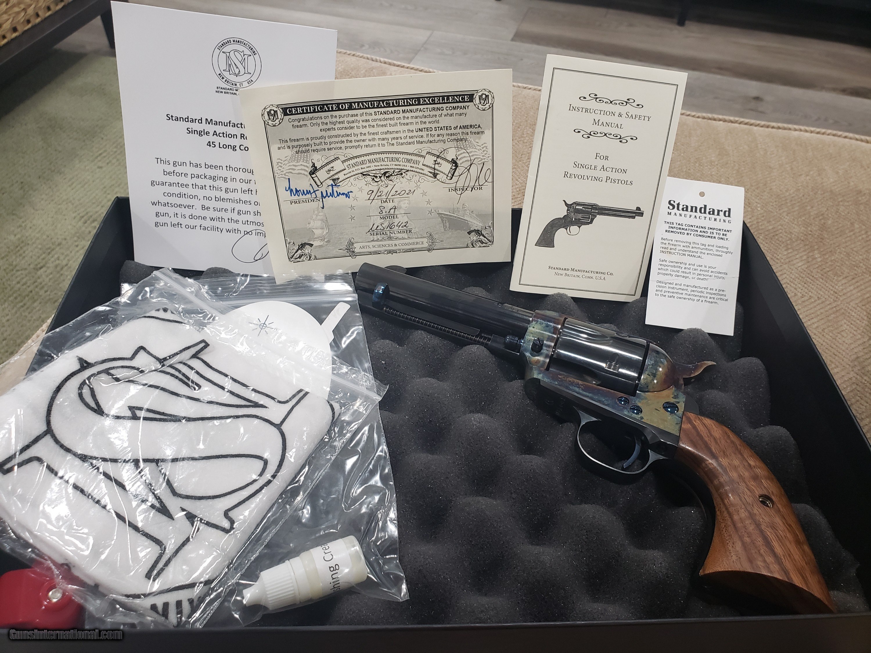 Standard Manufacturing Co. Single Action Revolver 4.75 Case Colored and ...