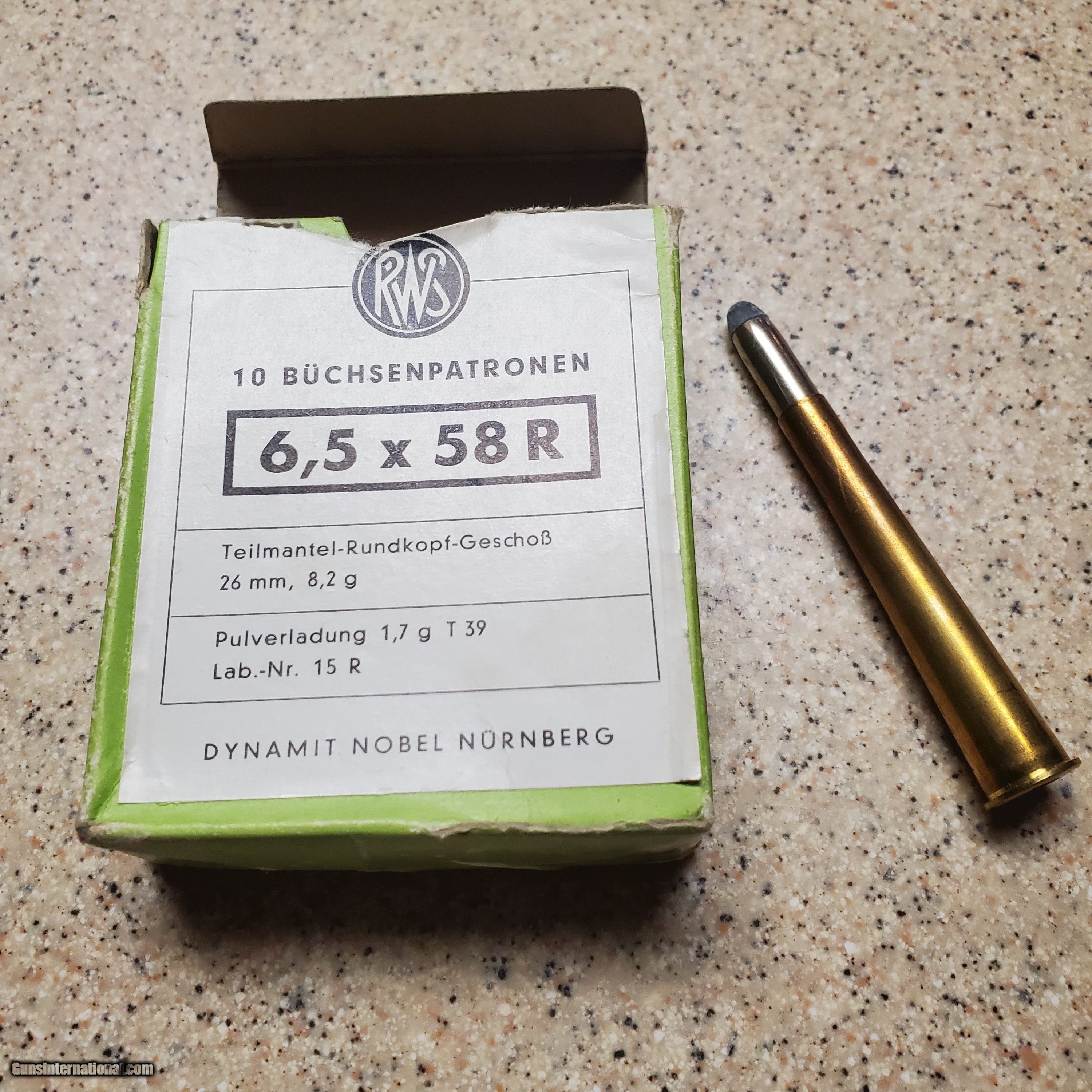 RWS 6.5x58R 10 pack vintage
