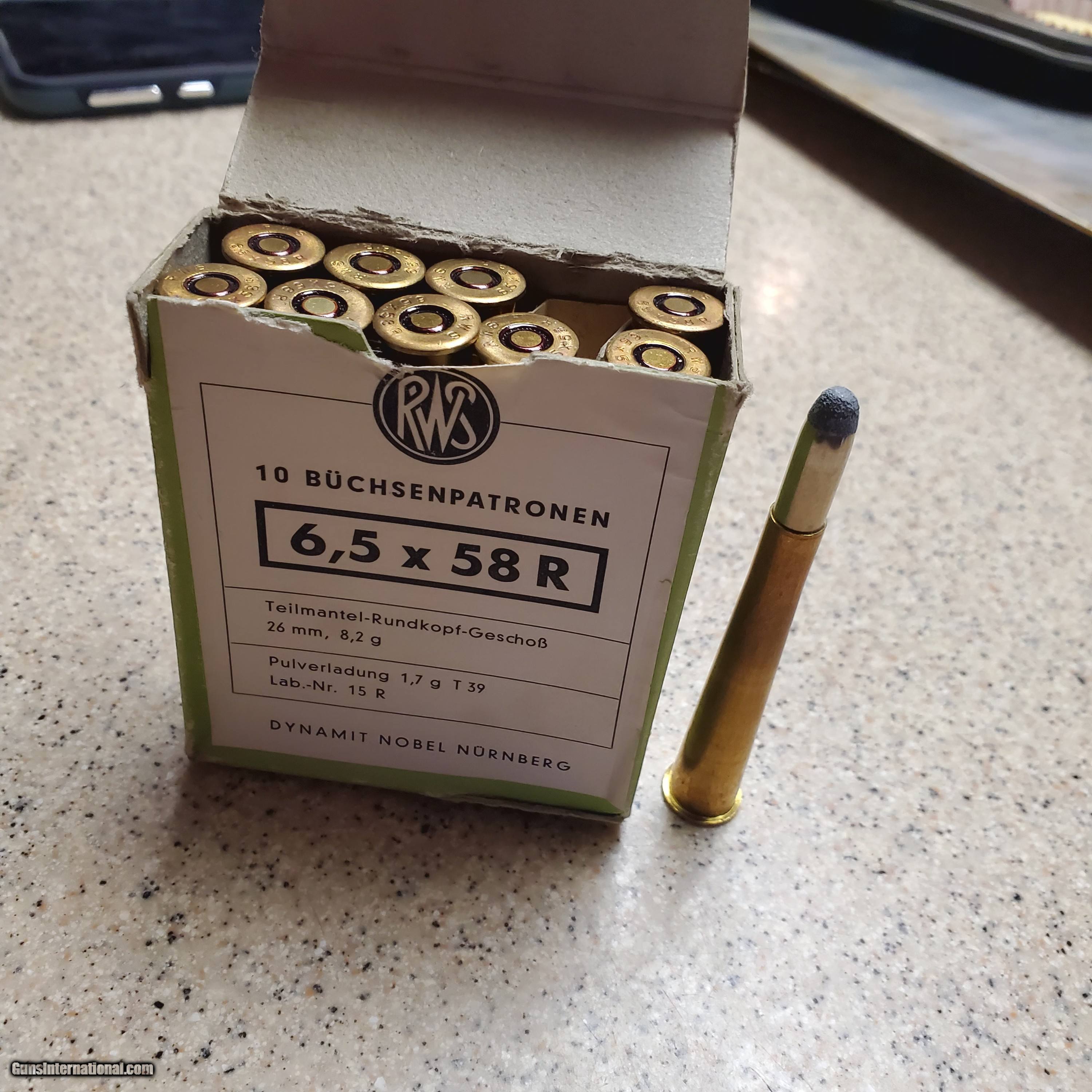 RWS 6.5x58R 10 pack vintage