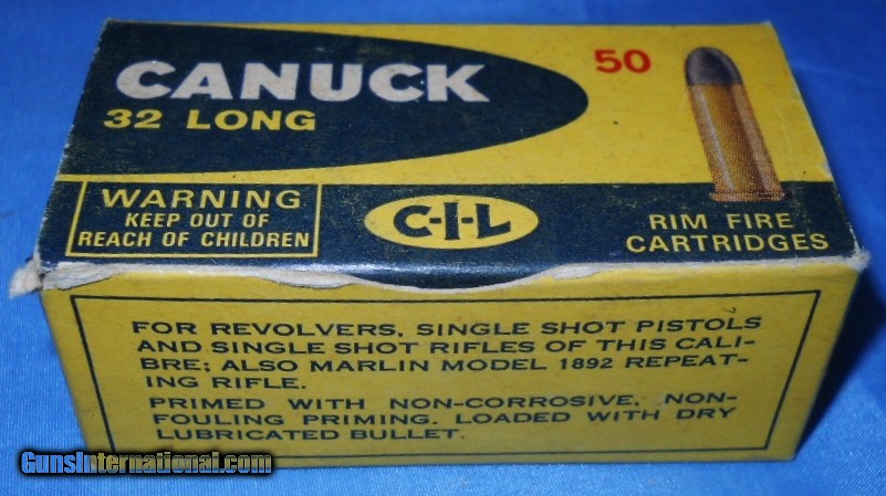 * Vintage AMMO CANUCK 25 RIMFIRE RF STEVENS LONG FULL BOX NOS