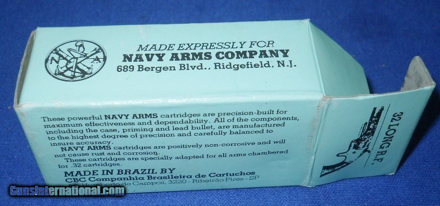 * Vintage NAVY ARMS .32 RIMFIRE RF LONG FULL BOX SURE FIRE