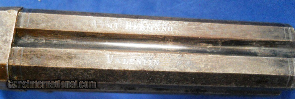 * Antique 1860s ENGRAVED EUROPEAN 4 BARREL SHARPS TYPE PEPPERBOX PISTOL 9mm