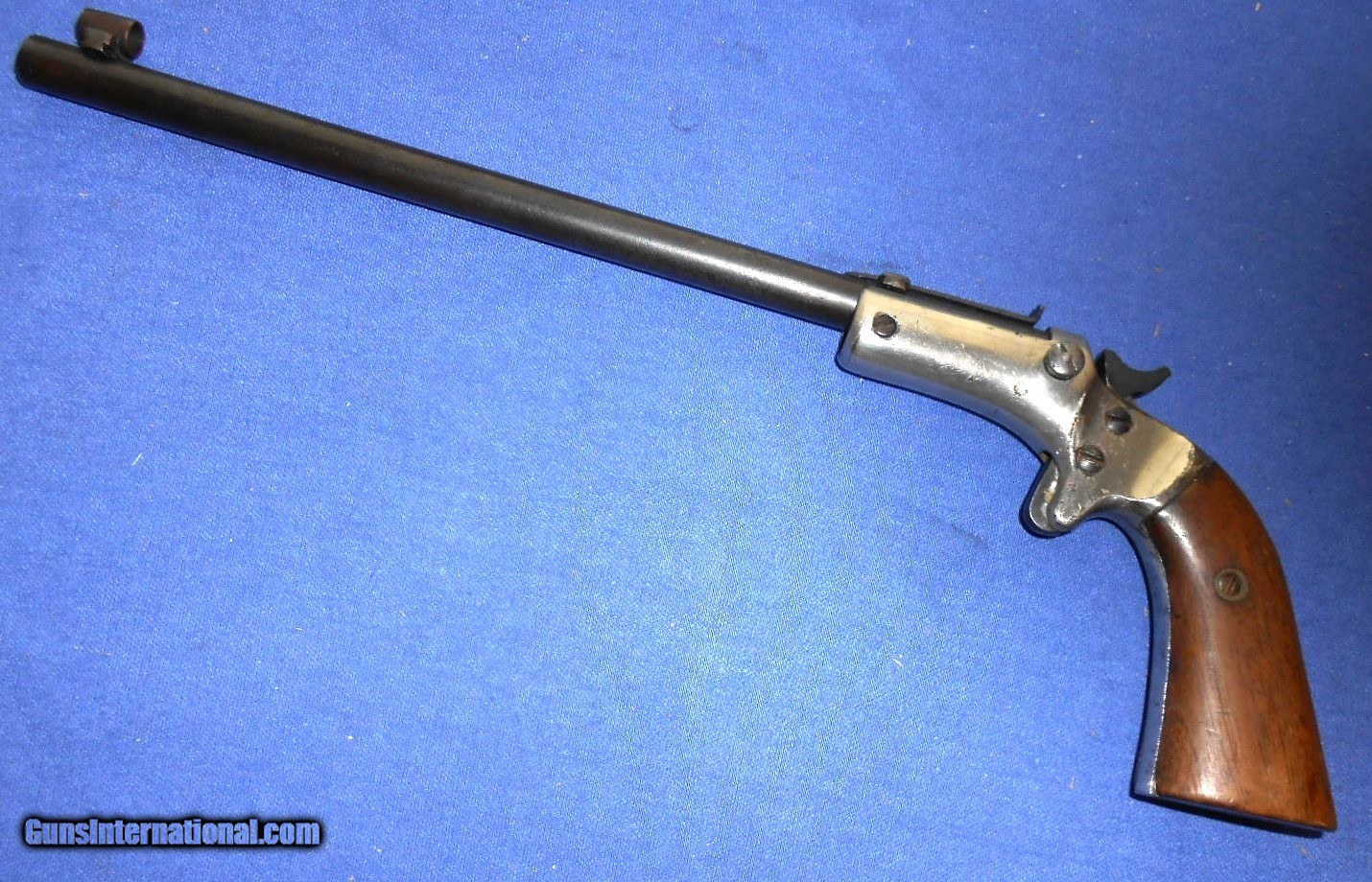 Vintage 2nd ISSUE STEVENS MODEL 43 DIAMOND TIP-UP PISTOL 9" BBL