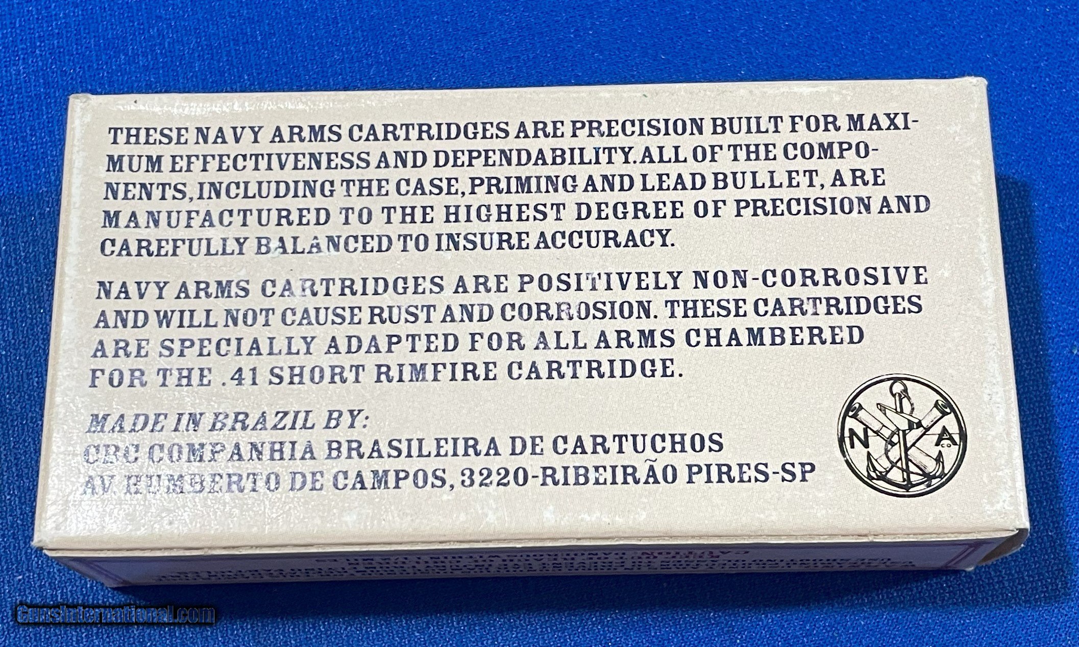 Vintage NAVY ARMS .41 RIMFIRE AMMO FULL 50 ROUNDS.
