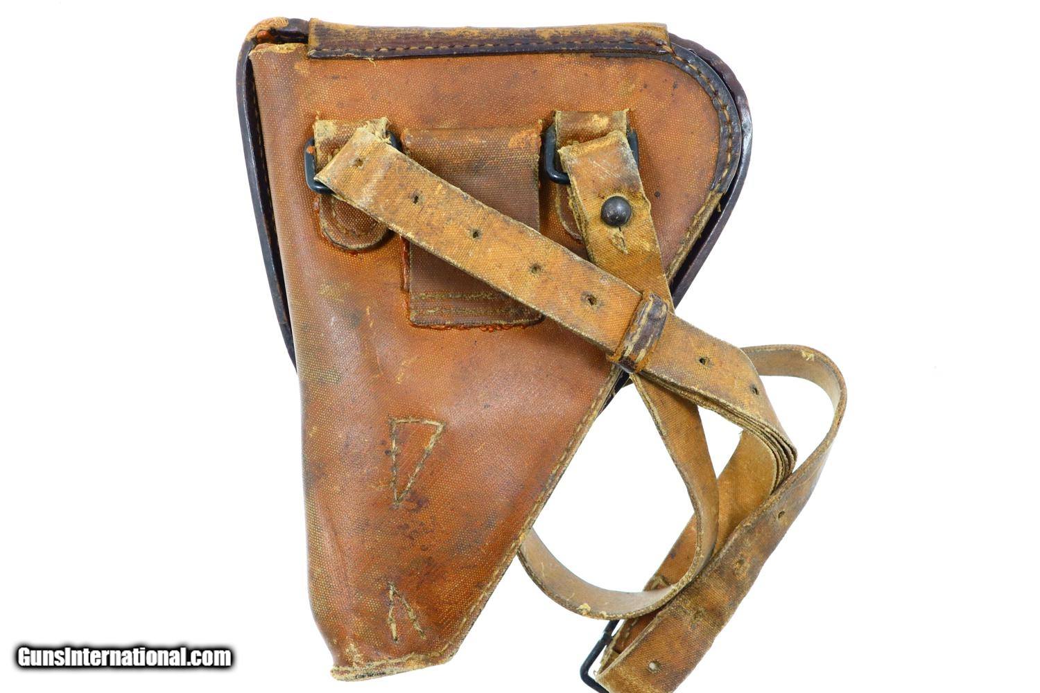 Japanese, Type 14 Nambu, Late War, Rubberized Holster, Strap, X-280