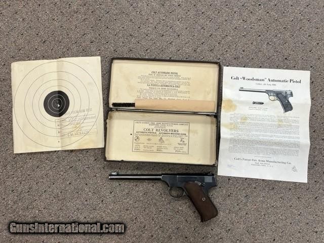 Colt Woodsman Target 1st series .22LR 1941 production with original box ...