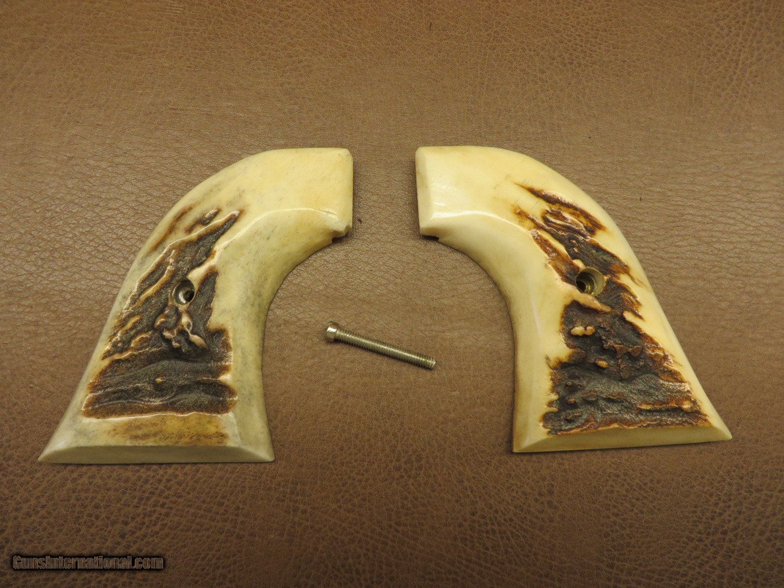 Stag Grips For High Standard Western Style .22 Revolvers