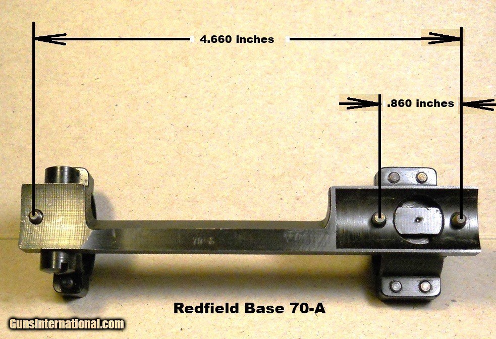 Vintage Redfield Scope Mount Rings and Base assembly for Pre-64 ...