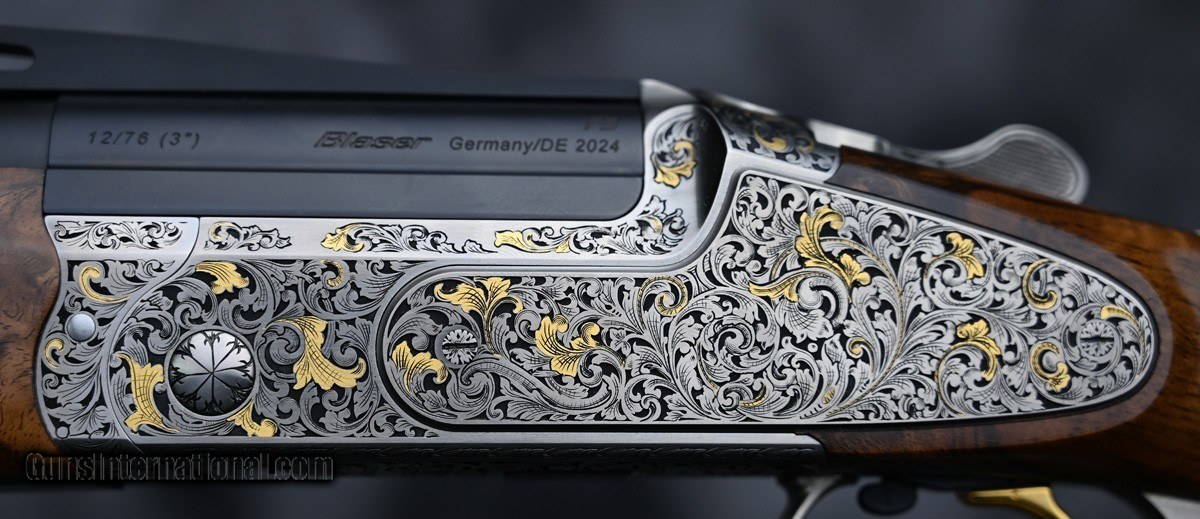 Blaser F3 Imperial Gold Scroll Side Plate Vantage 12ga 32" (507) PSA ...