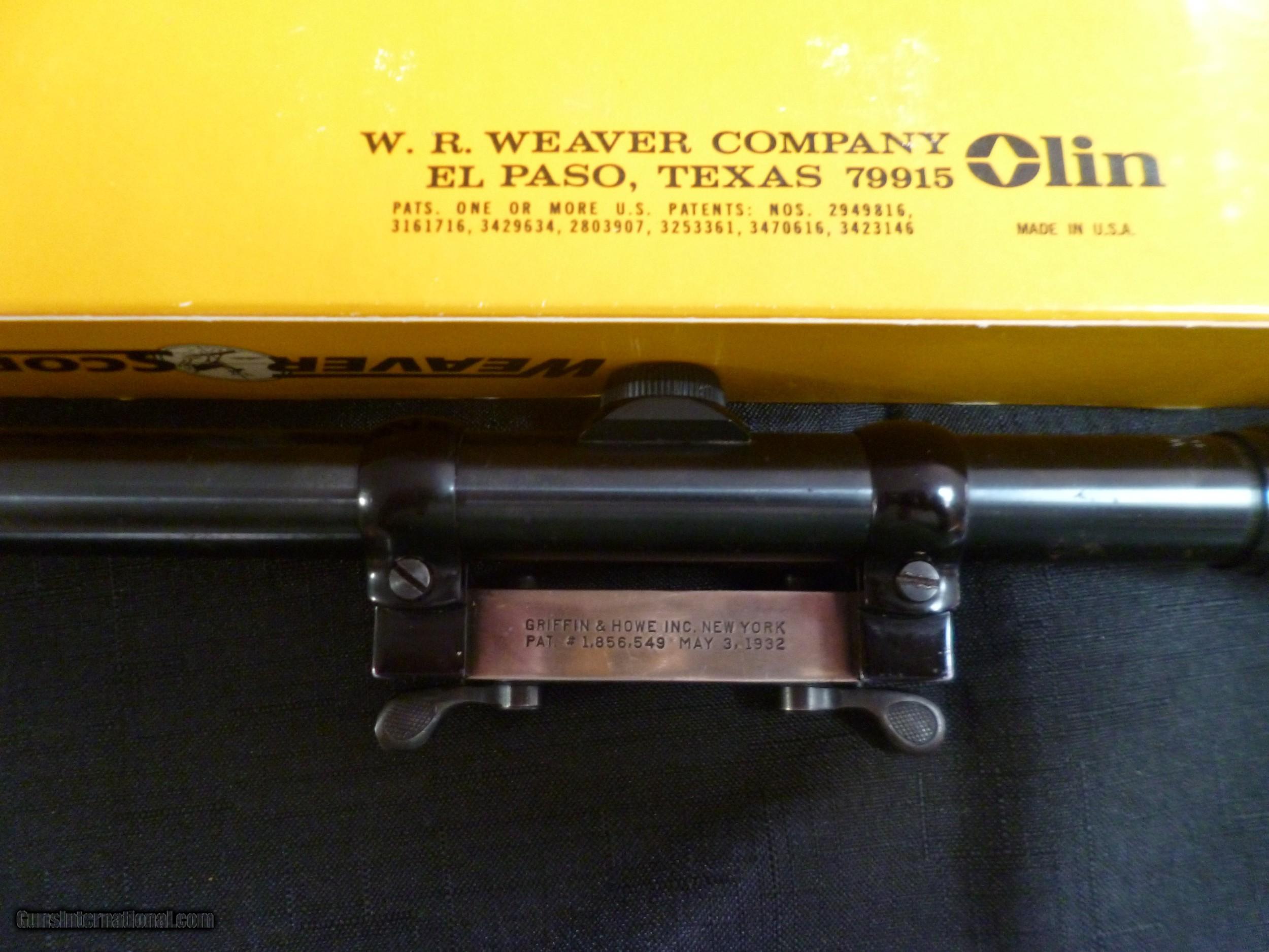 Griffin and Howe Side mount with vintage Weaver D4 scope