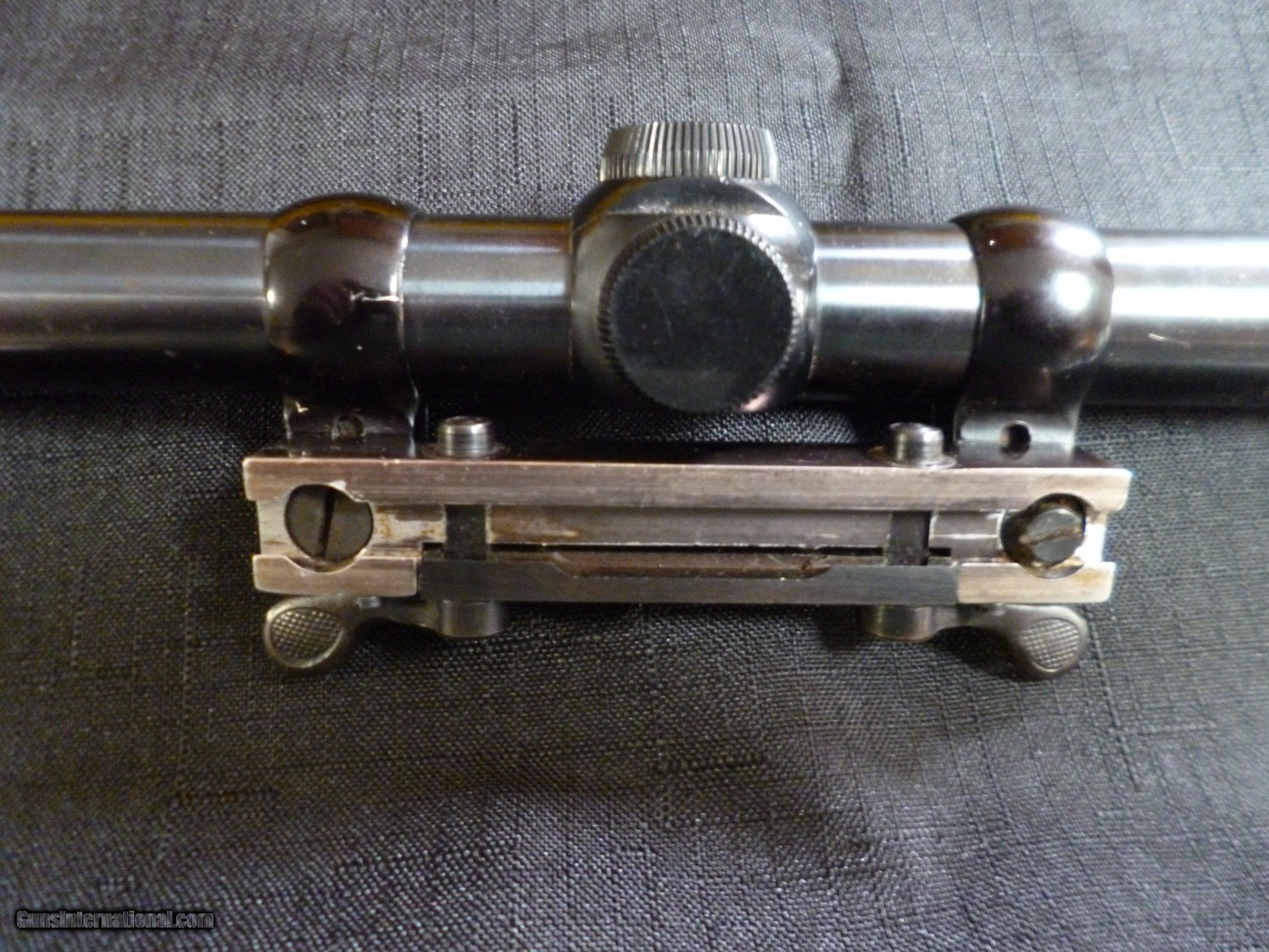 Griffin and Howe Side mount with vintage Weaver D4 scope