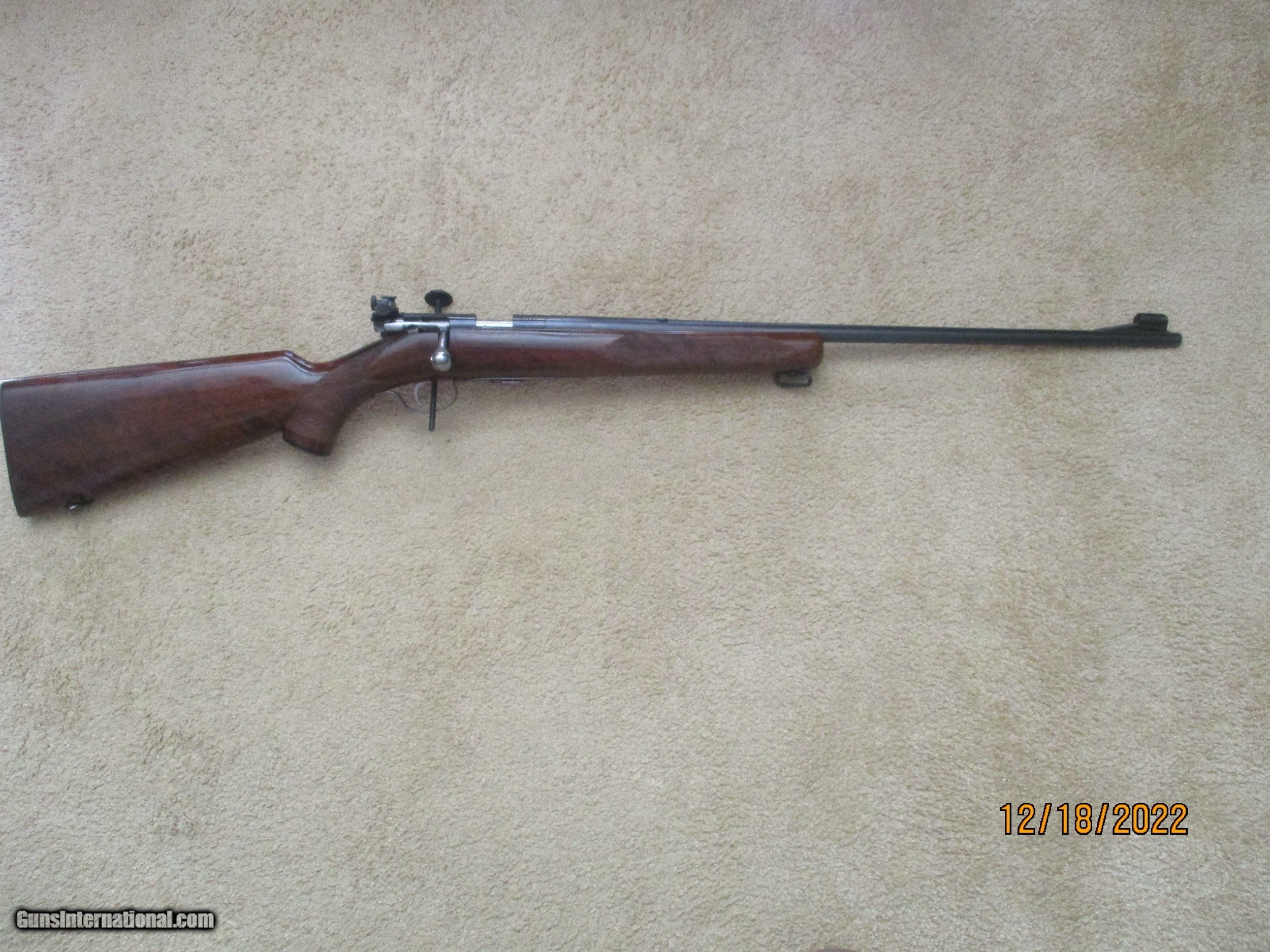 Winchester 75 Sporter 22 lr. Lyman 58 period correct adj. peep sight