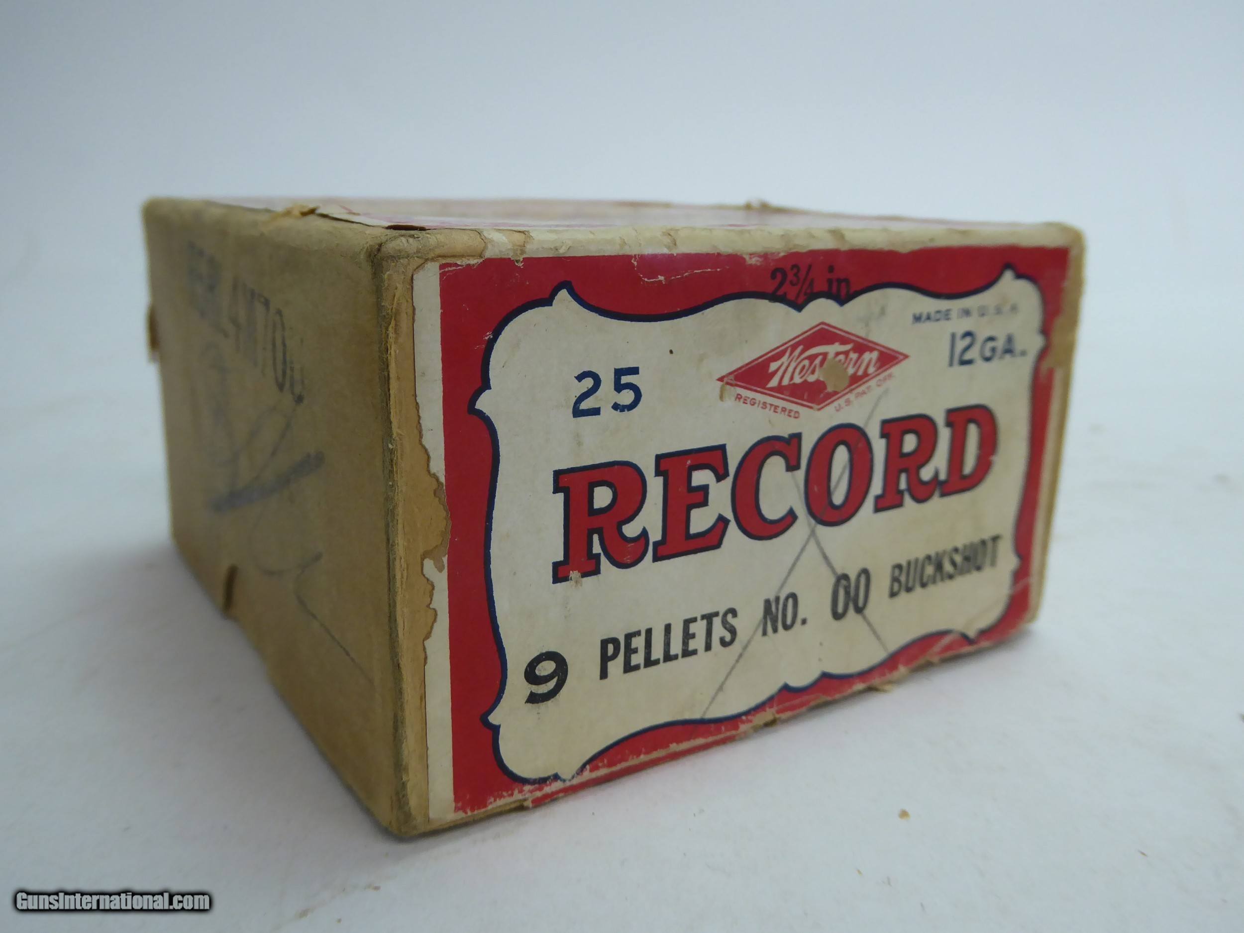 Western Record Loaded Paper Shells 12 Gauge Empty Box