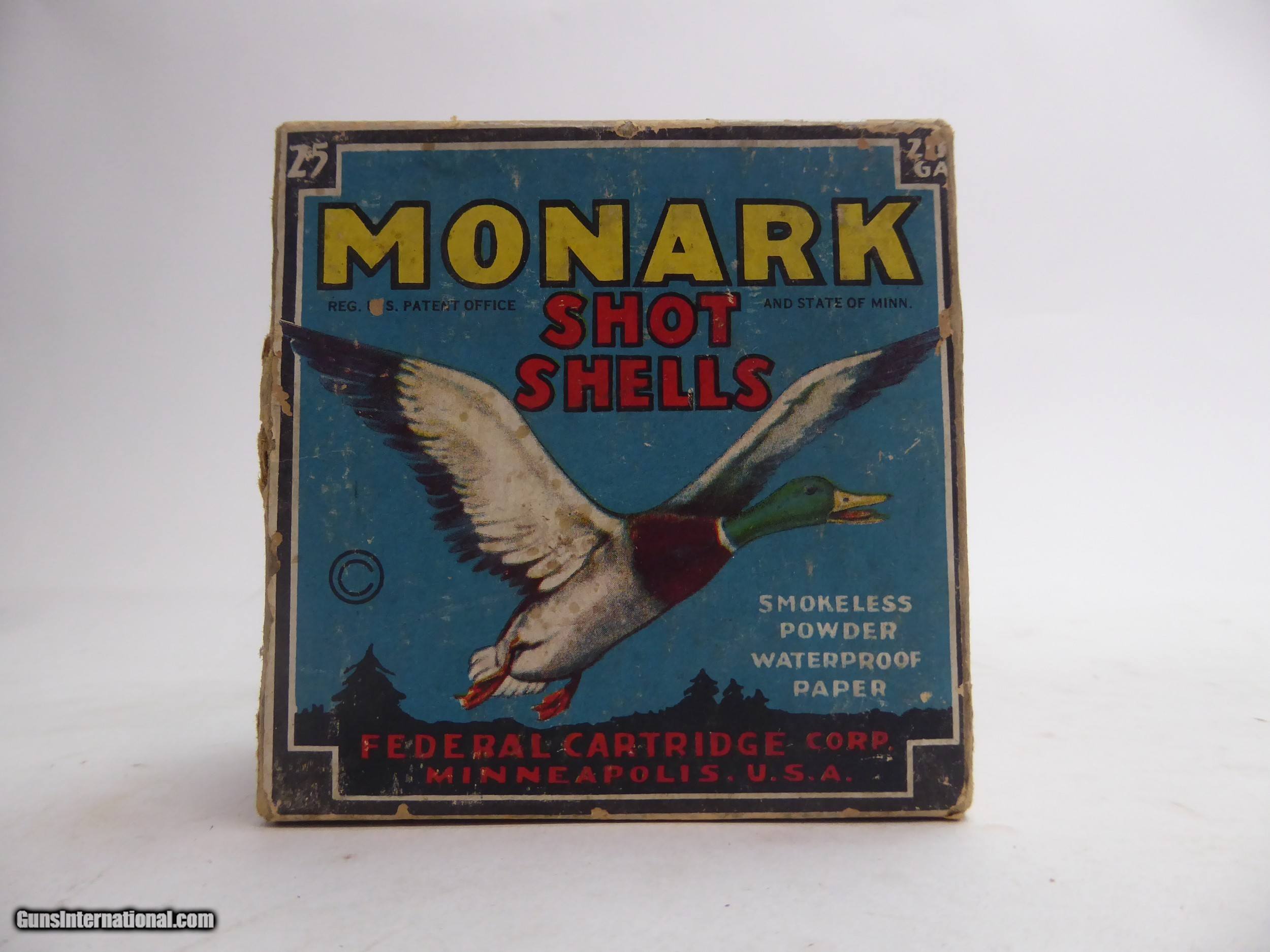 Federal Cartridge Corp Monark 20 Gauge Shot Shells Empty Box