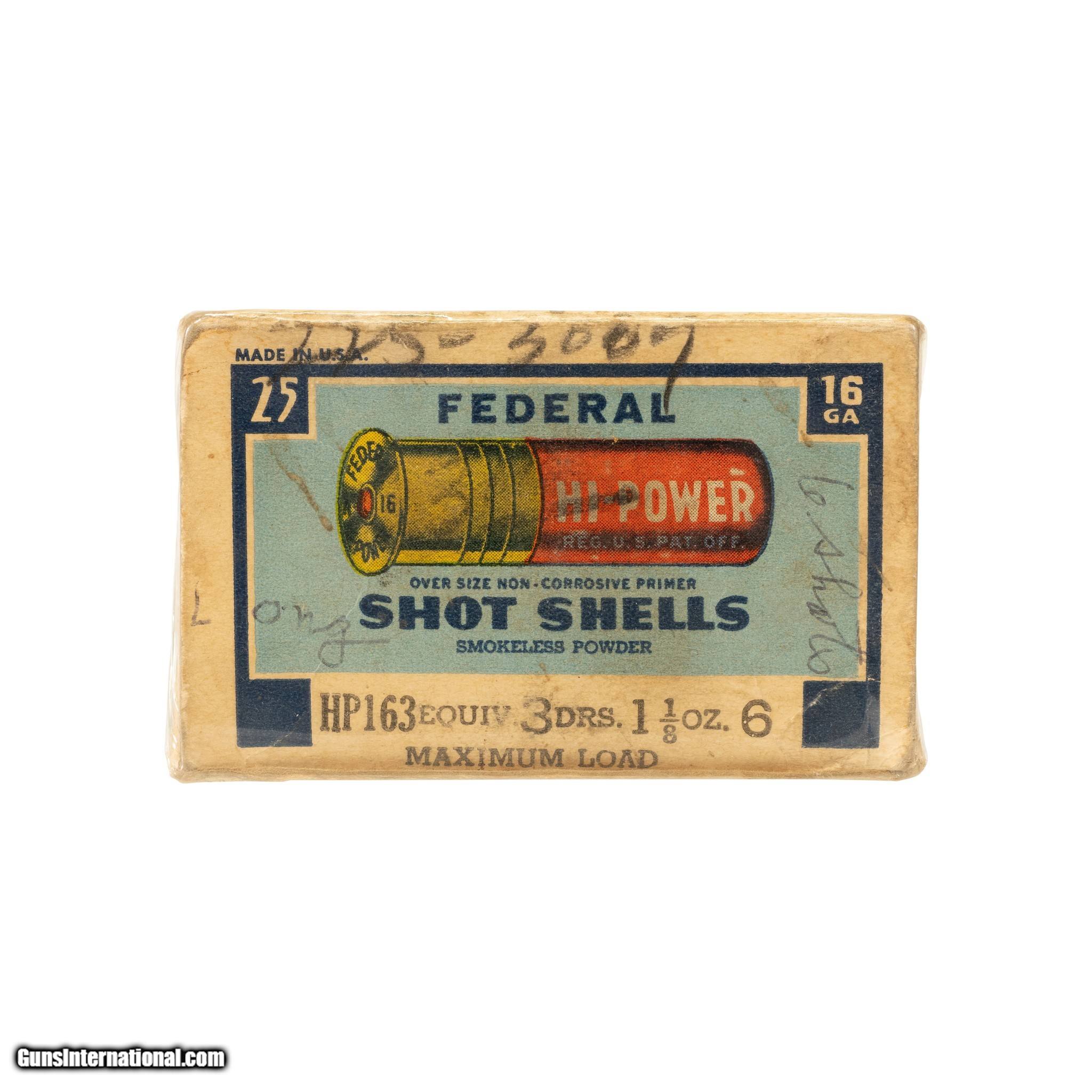 Federal Cartridge Corp Hi-Power Shot Shells 16 Gauge