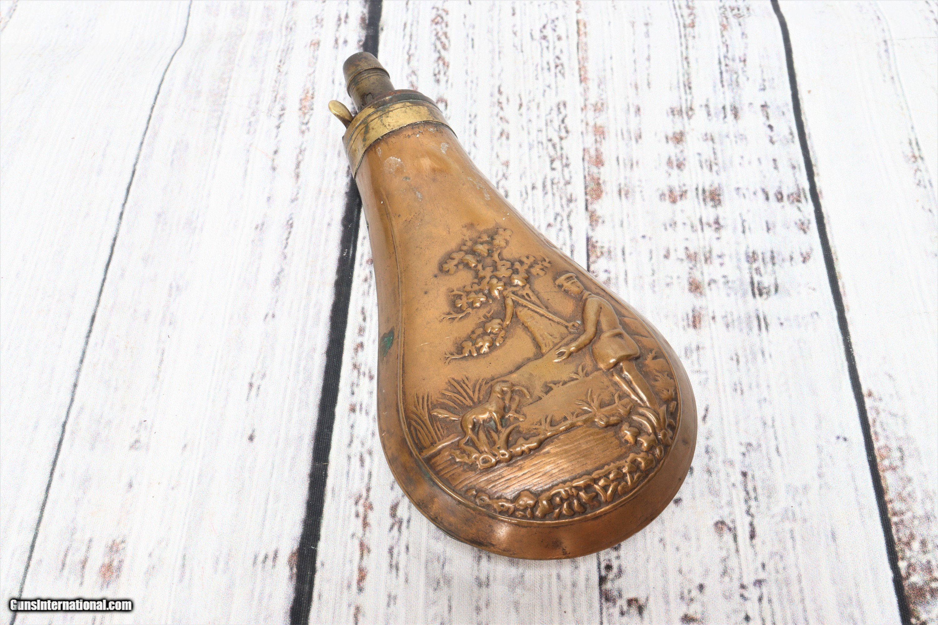 Vintage Brass Powder Flask
