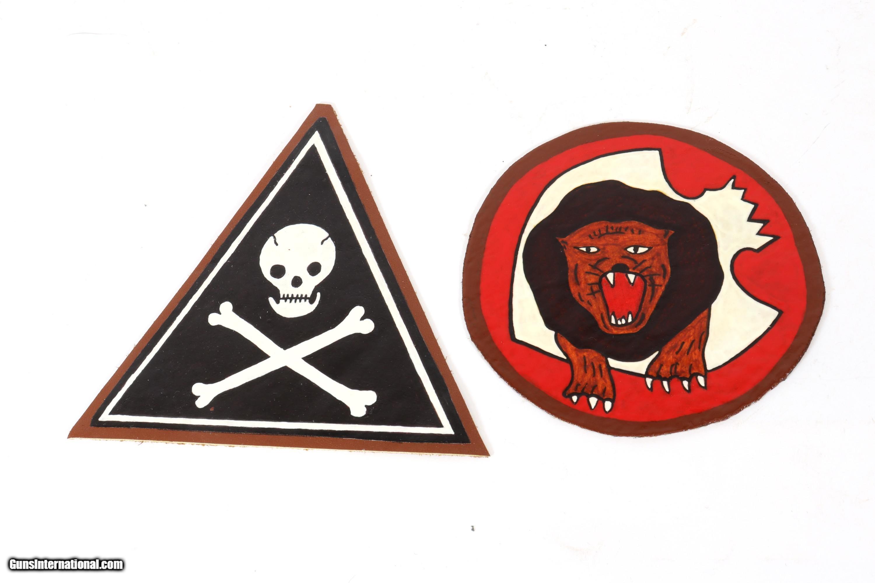 Two Vintage Leather Air Force Military Patches