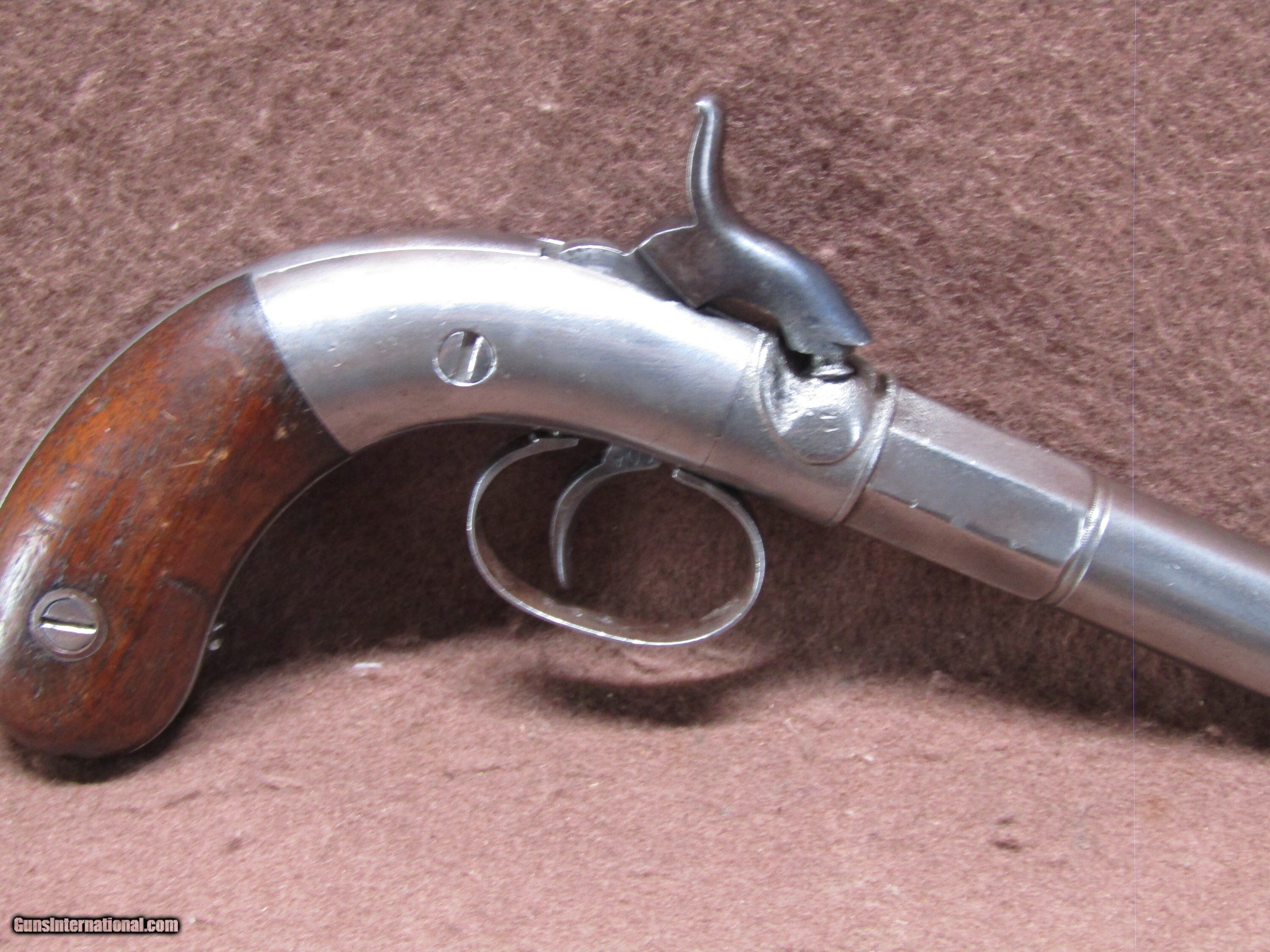 Antique Allen & Thurber 36 Cal Percussion Boot Pistol 3.5" Octagon to ...