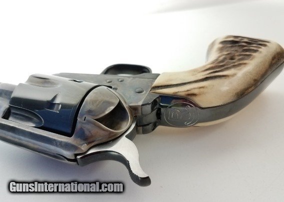 Custom Colt Engraved "SASS" Stag Boxes 45 4.75"