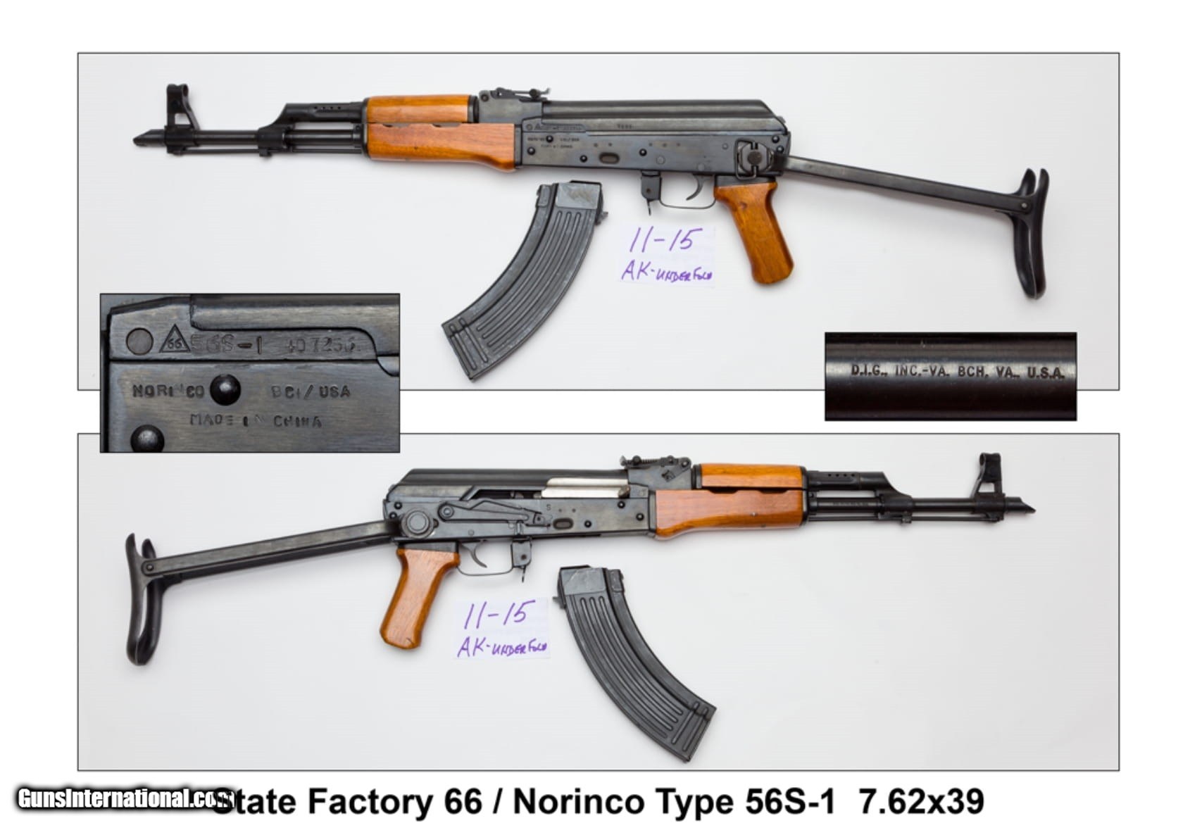 Extremely Rare Norinco Type 56S-1 Underfolder 7.62x39
