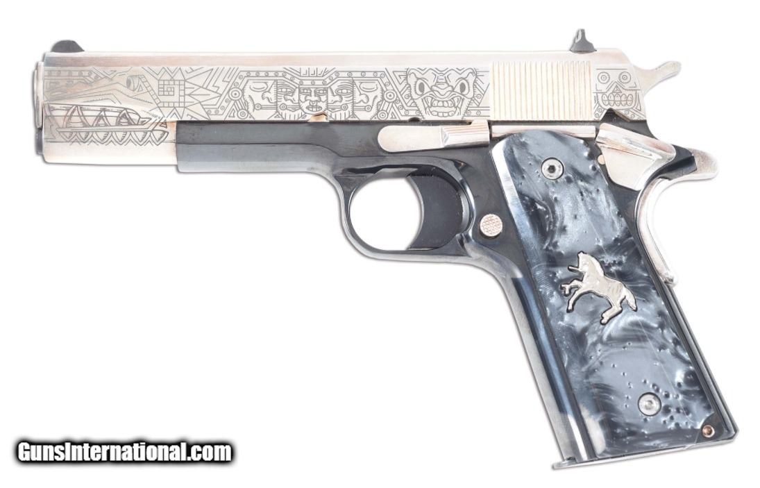 COLT MEXICAN HERITAGE 1911 SEMI-AUTOMATIC PISTOL WITH FACTORY BOX 38 SUPER