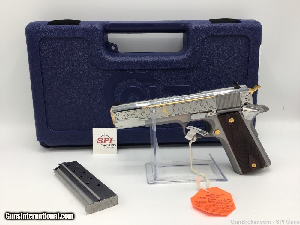 Colt 1911 Heritage 38 Super Stainless Steel Engraved O1911C-SS38-DHM