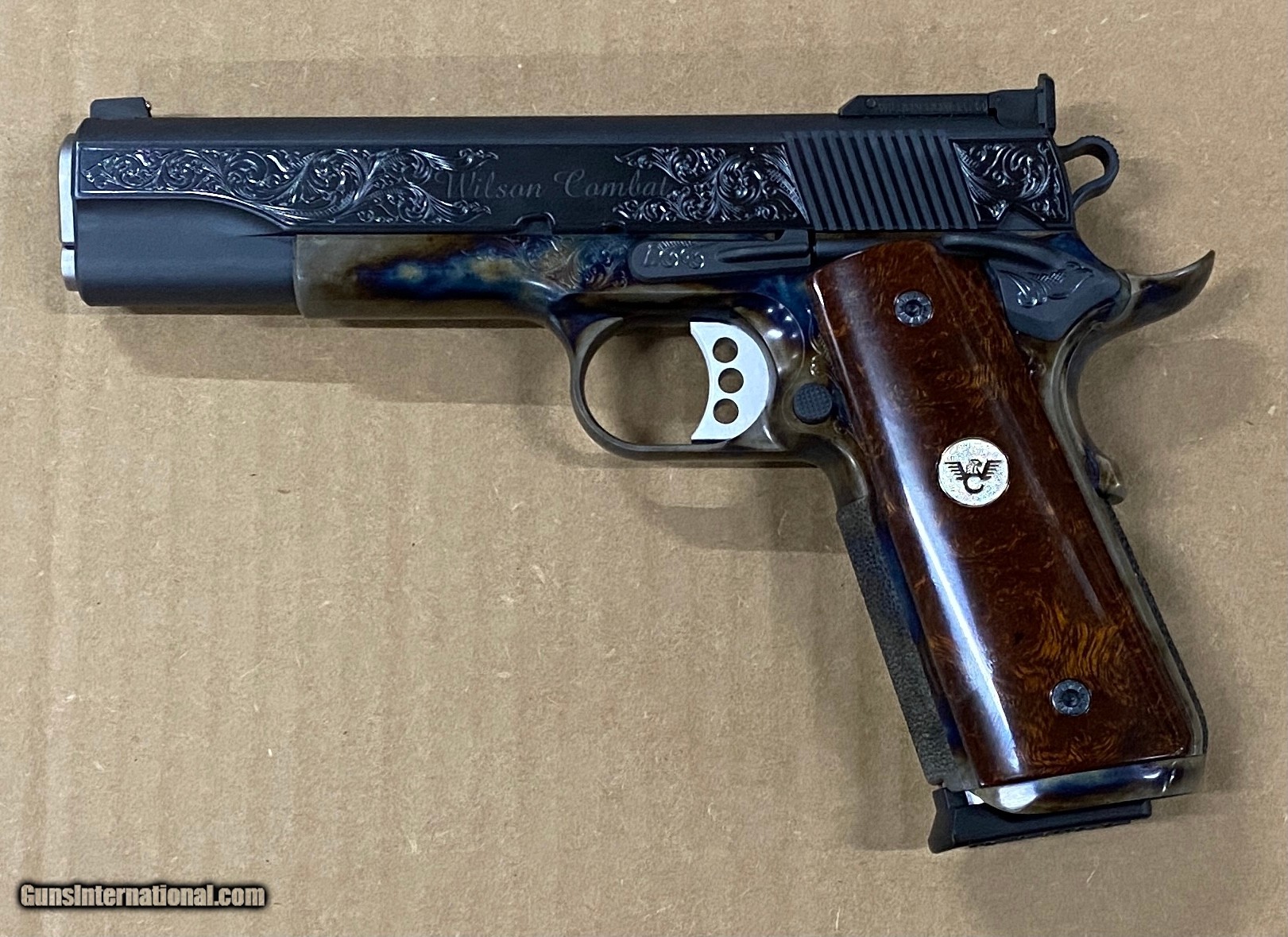 Wilson Combat Classic Supergrade 45 ACP Engraved Case Colored 1911