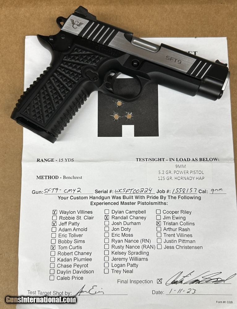 Wilson Combat SFT9 9mm Reverse Two-Tone SFX 2011 1911 SFT9-CM42