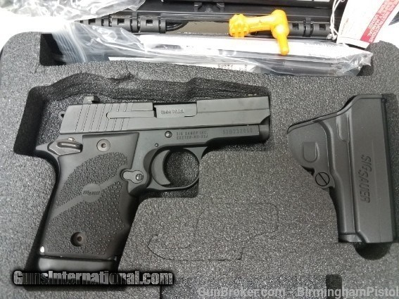 Sig Sauer P938 9mm Nitron BRG Black Rubber Grip 938-9-BRG-AMBI