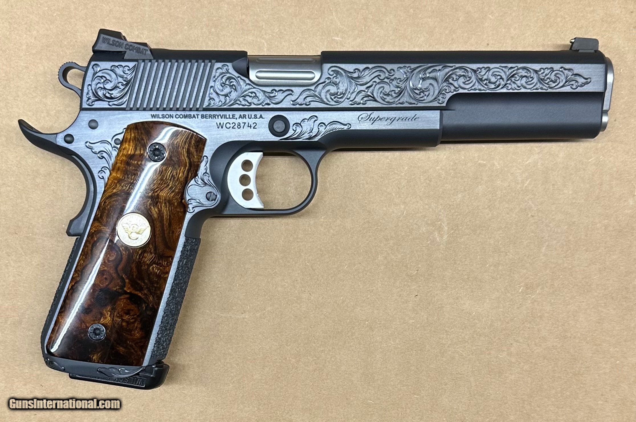 Pre Owned Wilson Combat Supergrade Target 10mm 6" Engraved Jim Wilson