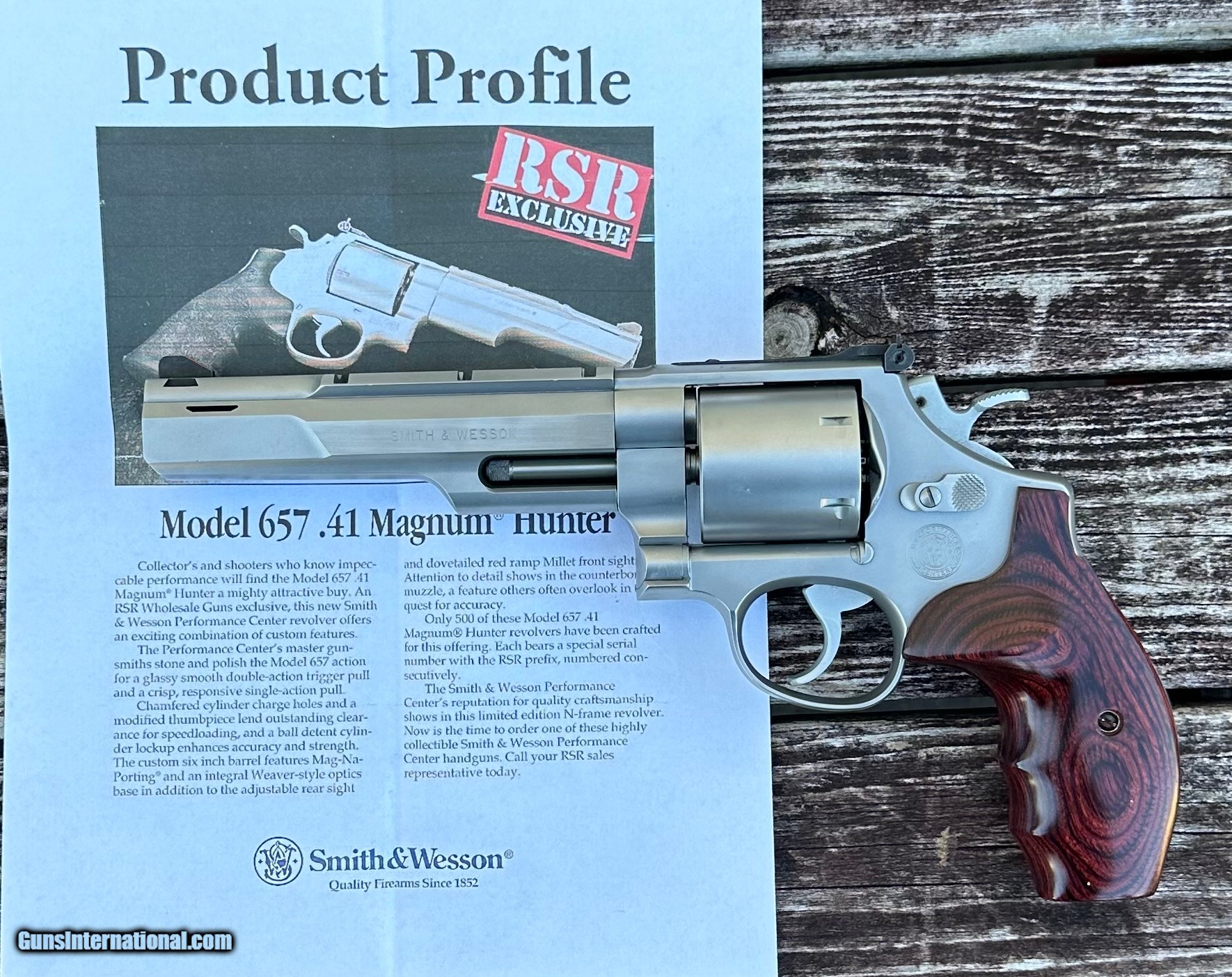 Unfired Smith & Wesson 657 41 Mag 6" Barrel RSR Exclusive 1 of 500 170062