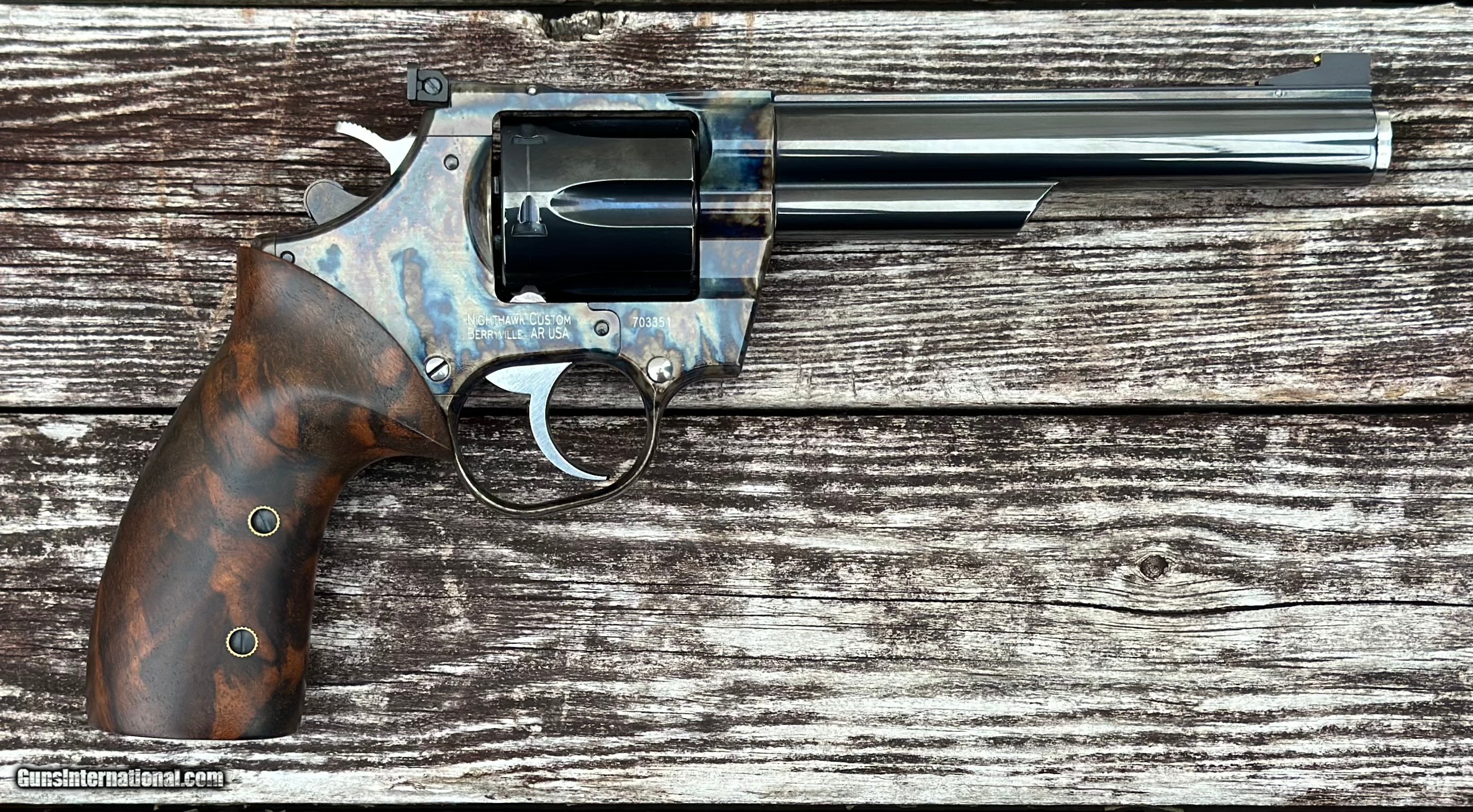 Nighthawk Korth Vintage 357 Mag Case Hardened Colored 6" Blued Barrel 0414