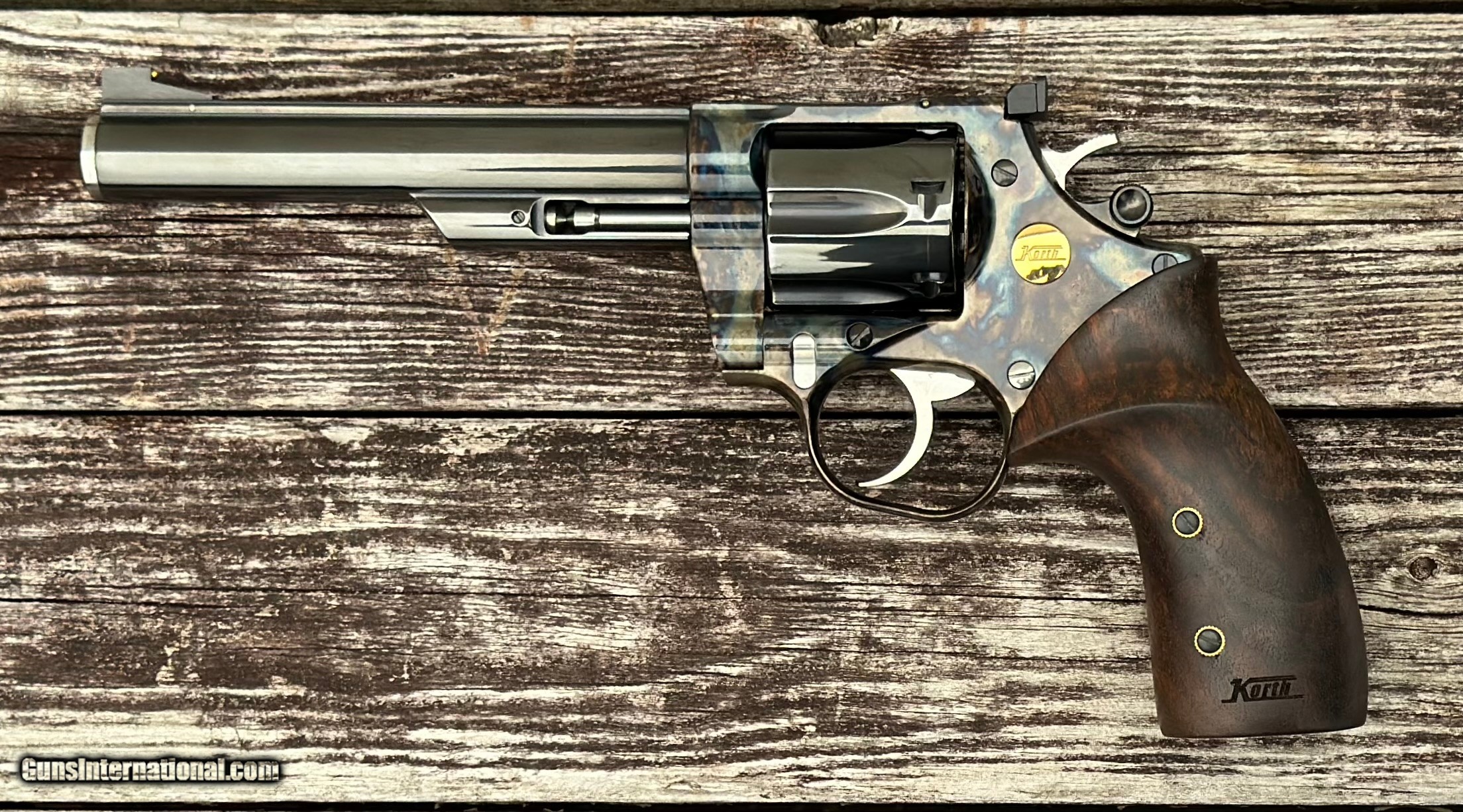 Nighthawk Korth Vintage 357 Mag Case Hardened Colored 6" Blued Barrel