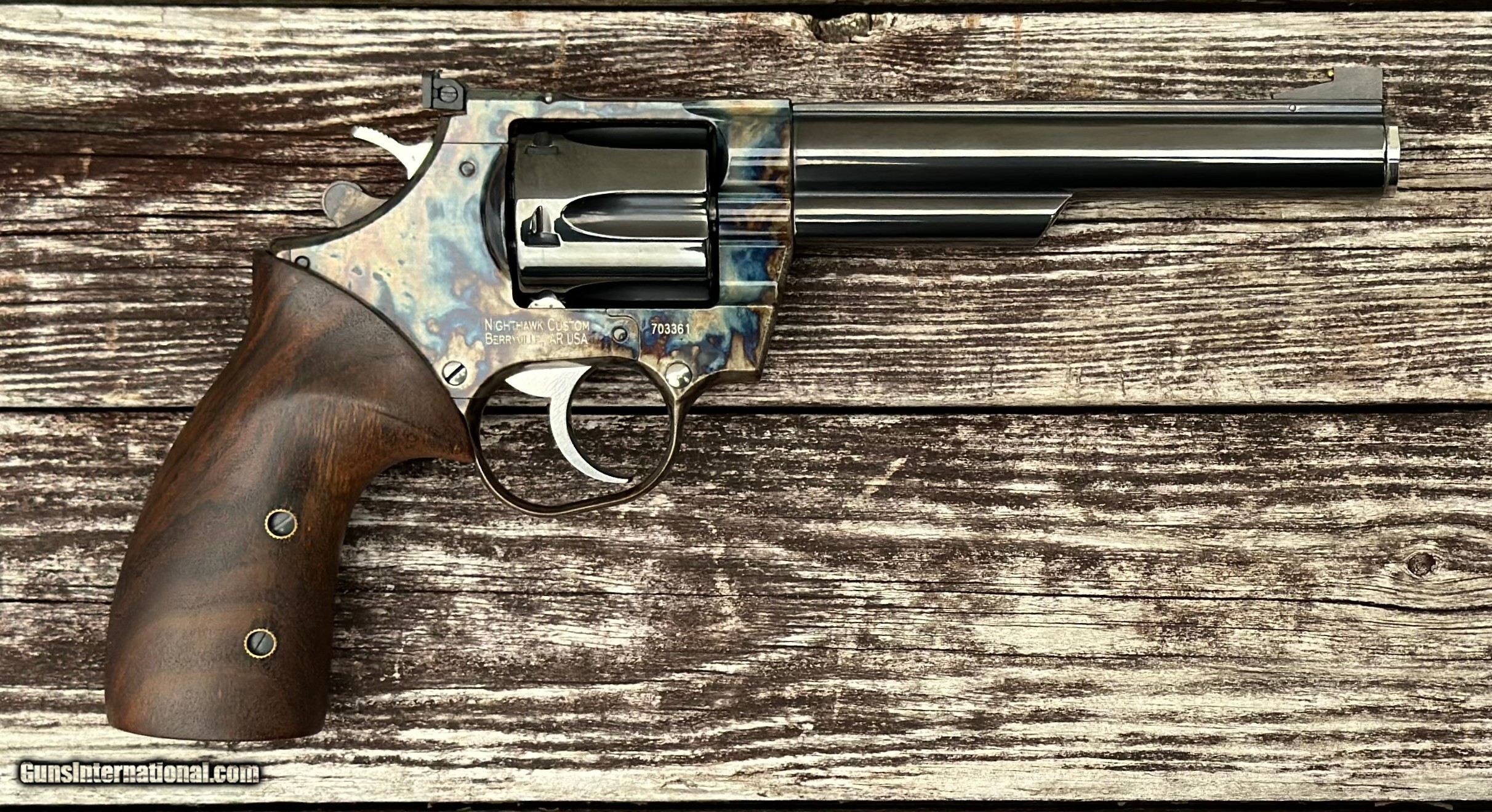 Nighthawk Korth Vintage 357 Mag Case Hardened Colored 6" Blued Barrel