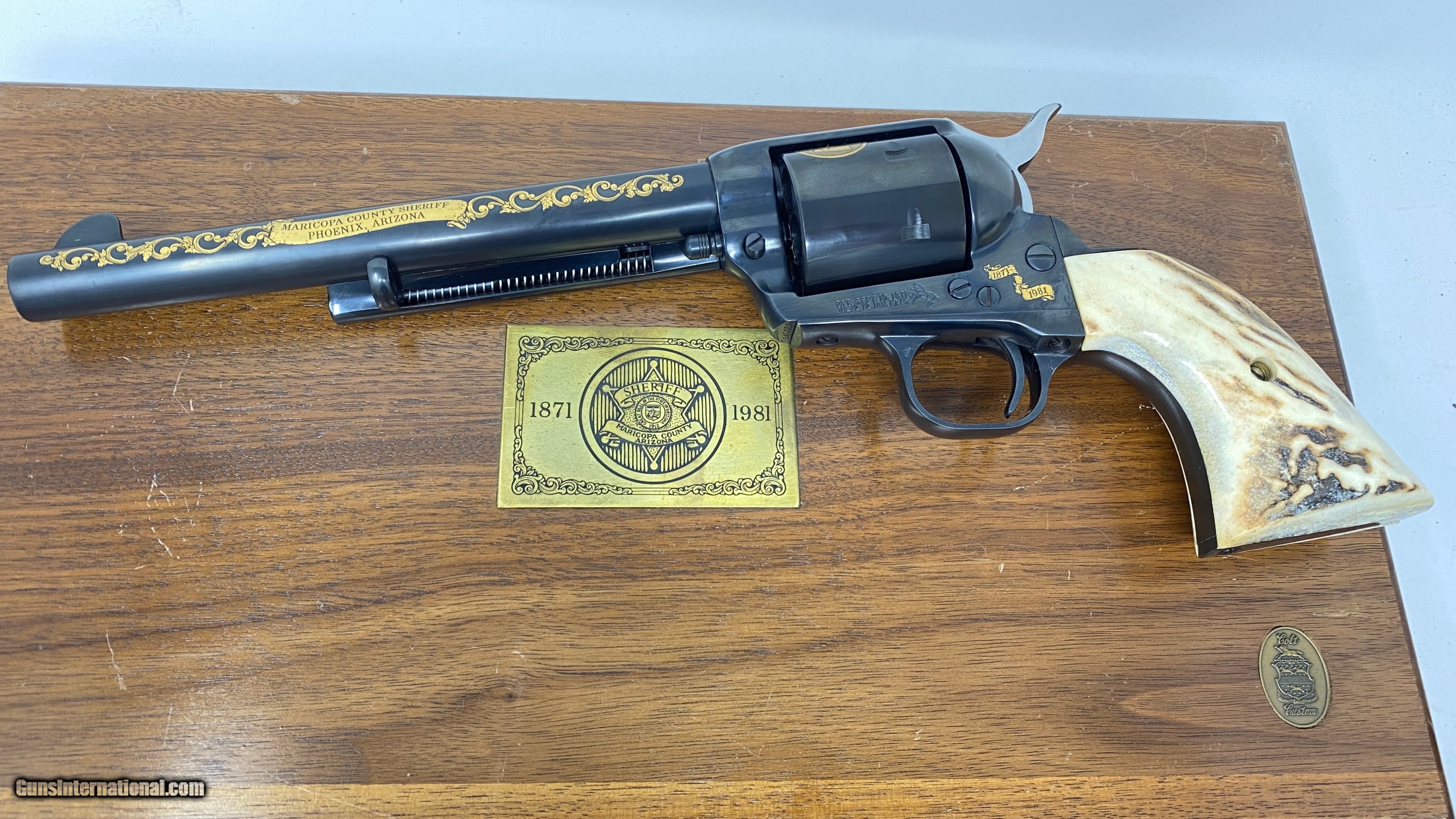 Colt SAA 45 LC Maricopa County Sheriff's Dept. w/ Badge 7.5" Stag