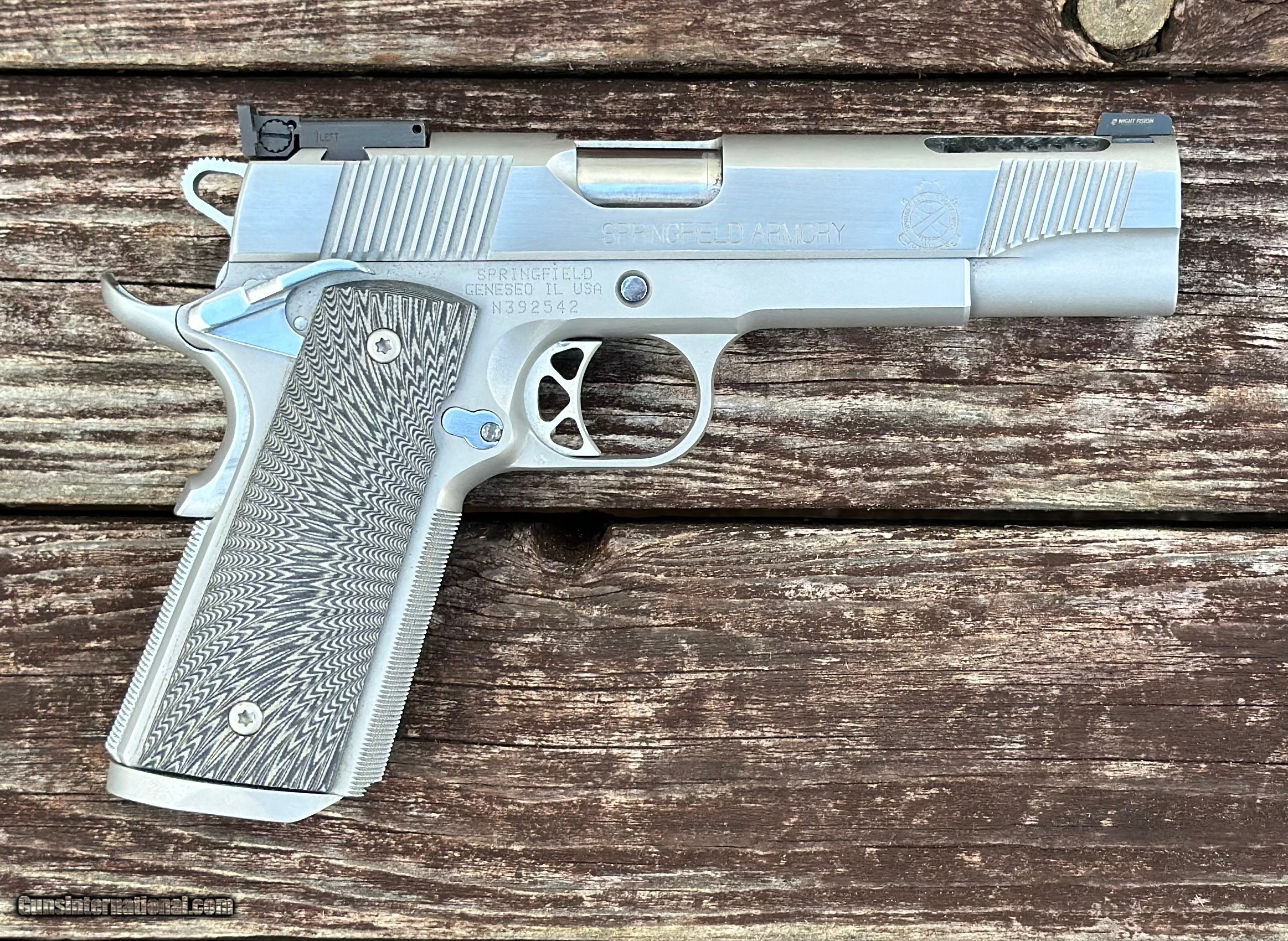 Used Springfield Armory V12 1911 Stainless 45 Super Custom Crowned Barrel