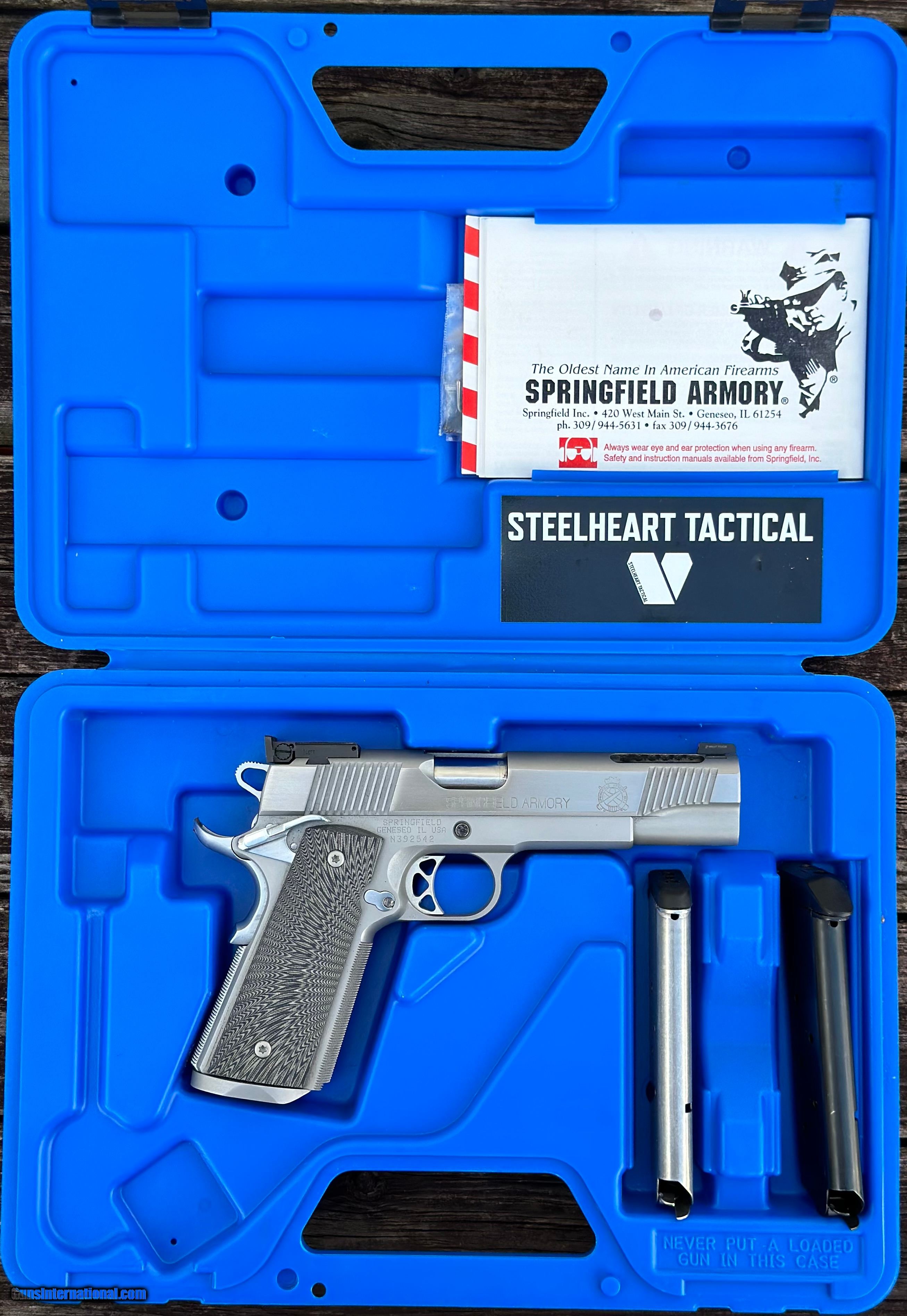 Used Springfield Armory V12 1911 Stainless 45 Super Custom Crowned Barrel