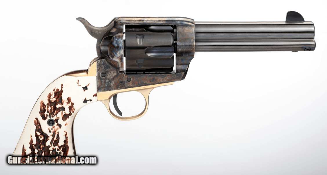 Taylors & Company 1873 Single Action Army 45 Colt 4.75" Barrel Stag ...