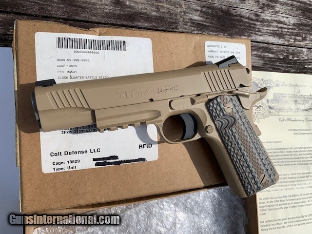 Colt USMC Decommissioned M45A1 CQBP CQB w/ Factory Letter Marine Corp ...