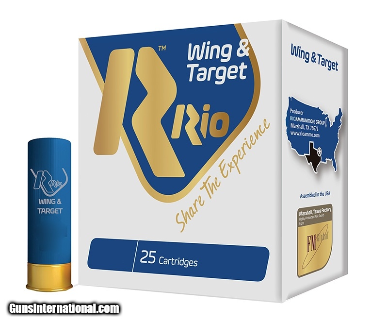 Rio Wing & Target 20 GA 2-3/4" 7/8 oz #8 Shot Case of 250 Rounds WT208