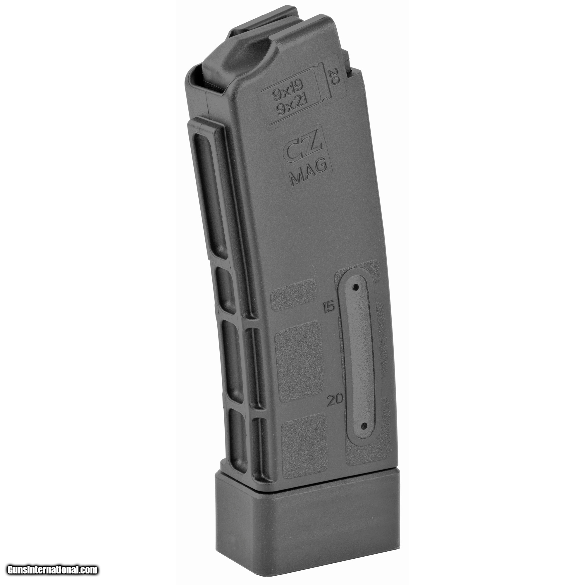 CZ Scorpion EVO 3 9x19 Factory 20 Round Magazine Black Windowed 11356 ...