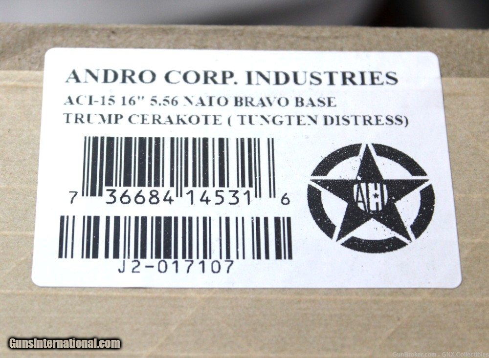 Andro Corp Trump Tab 556 Nato 16" Barrel AR15 55616BBTRMP for sale