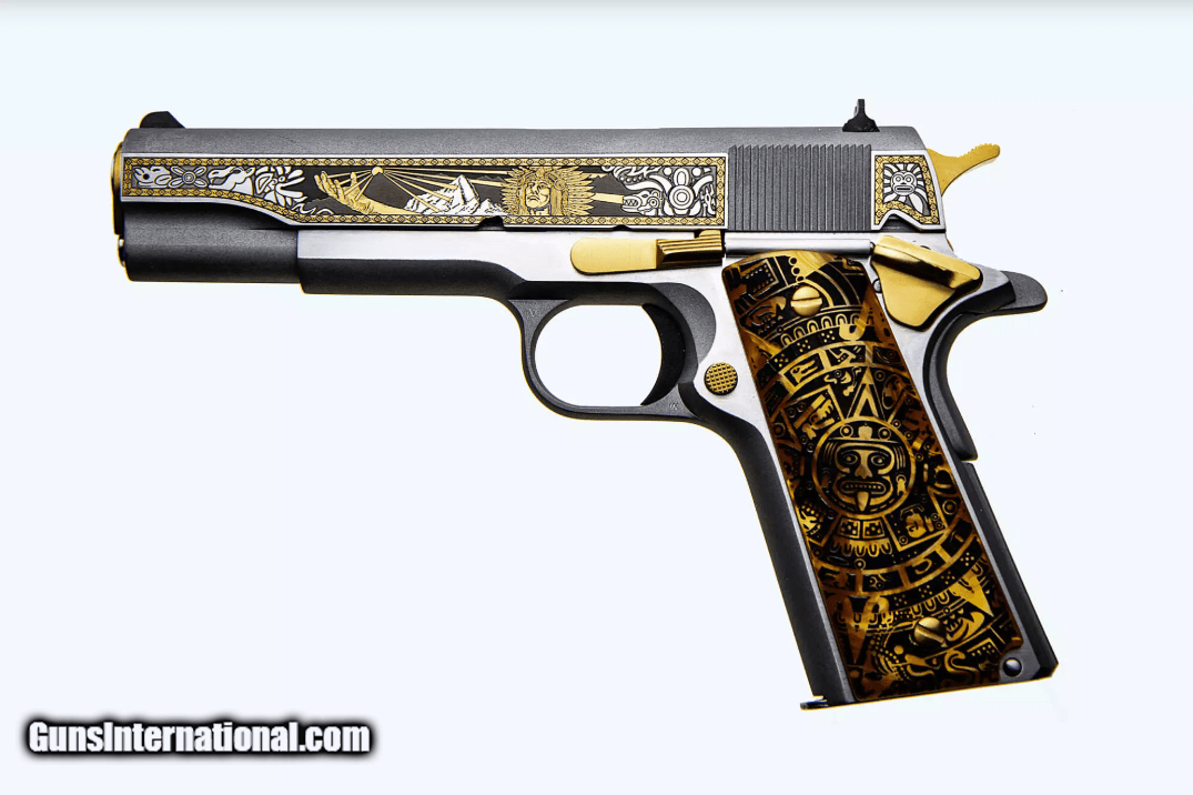 Colt 1911 INTI The Sun God 38 Super TALO Model Engraved Incan Heritage ...