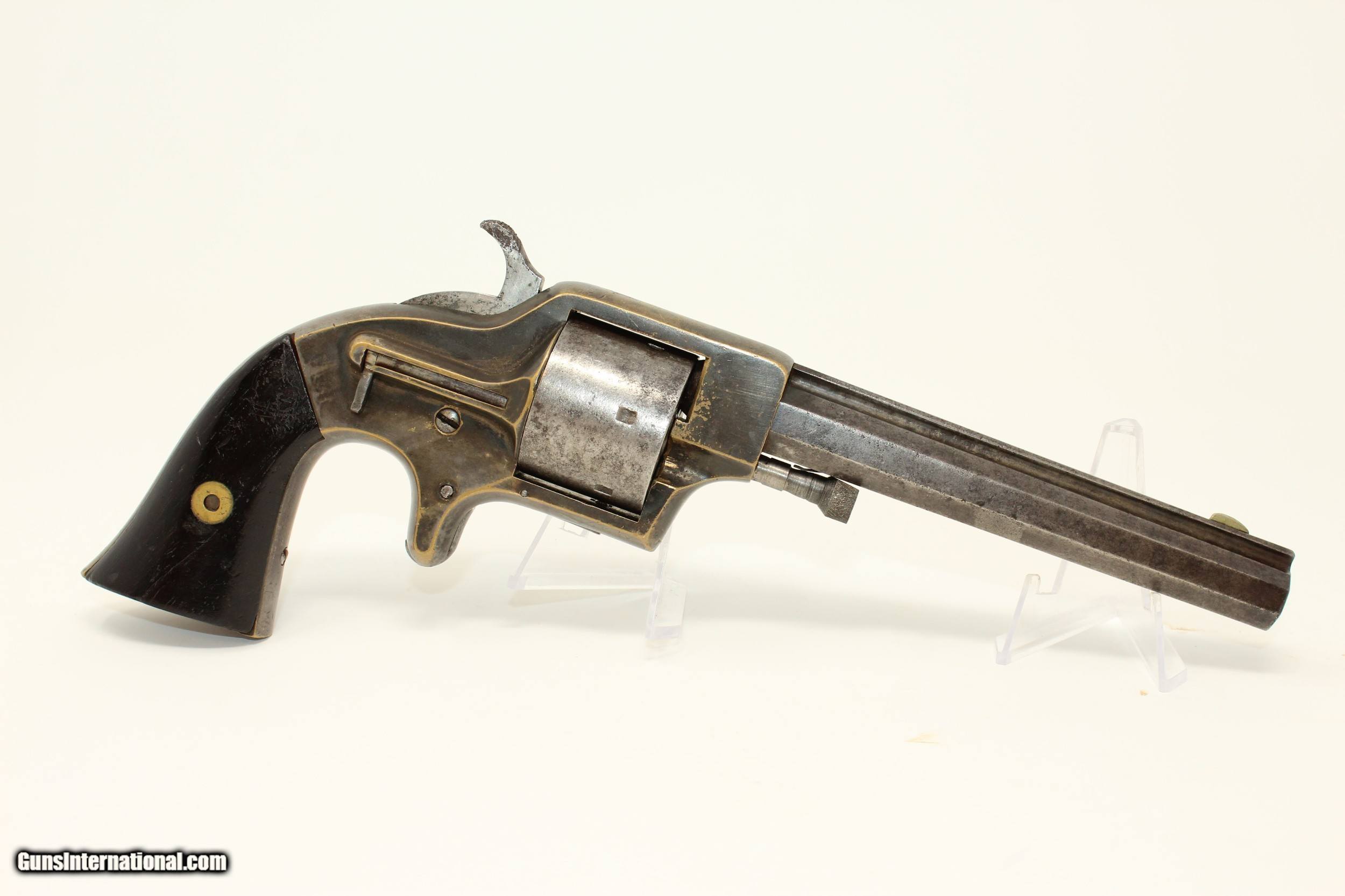 CIVIL WAR Antique MERWIN & BRAY PLANT Revolver Brass Framed .42 Caliber ...