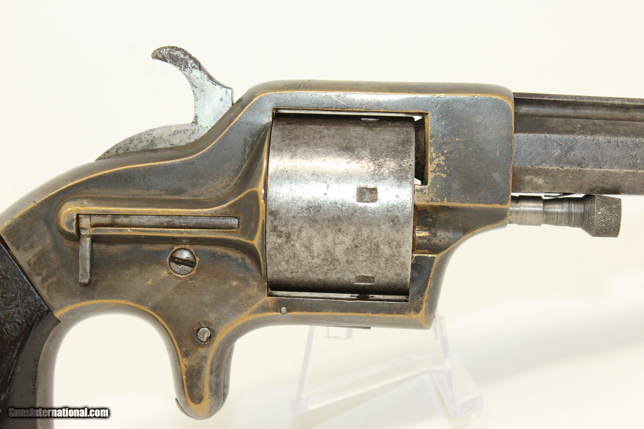 CIVIL WAR Antique MERWIN & BRAY PLANT Revolver Brass Framed .42 Caliber ...