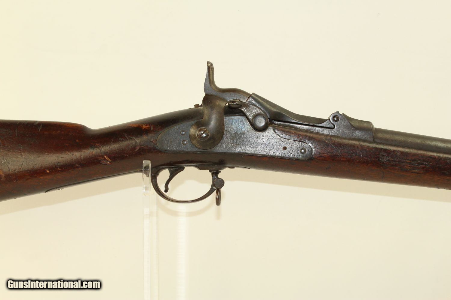 SHORTENED, Tack Decorated SPRINGFIELD TRAPDOOR Model 1884 Rifle in .45 ...