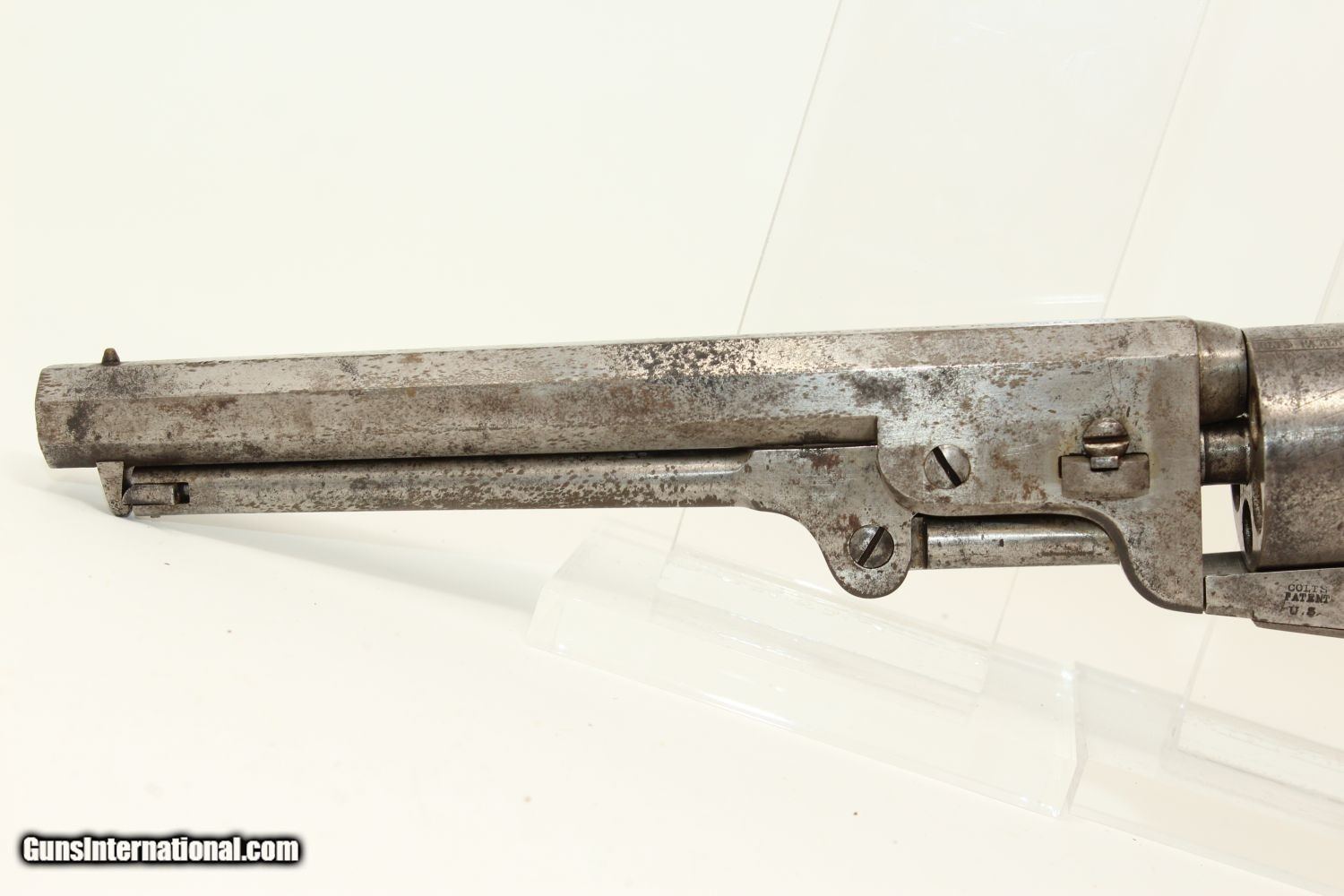 “USN” Marked ANTEBELLUM COLT 1851 NAVY Revolver Manufactured in 1856 in ...