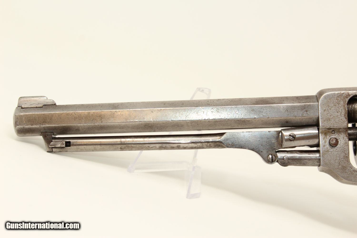 NAVY marked CIVIL WAR Antique WHITNEY .36 Revolver Solid Frame Revolver ...