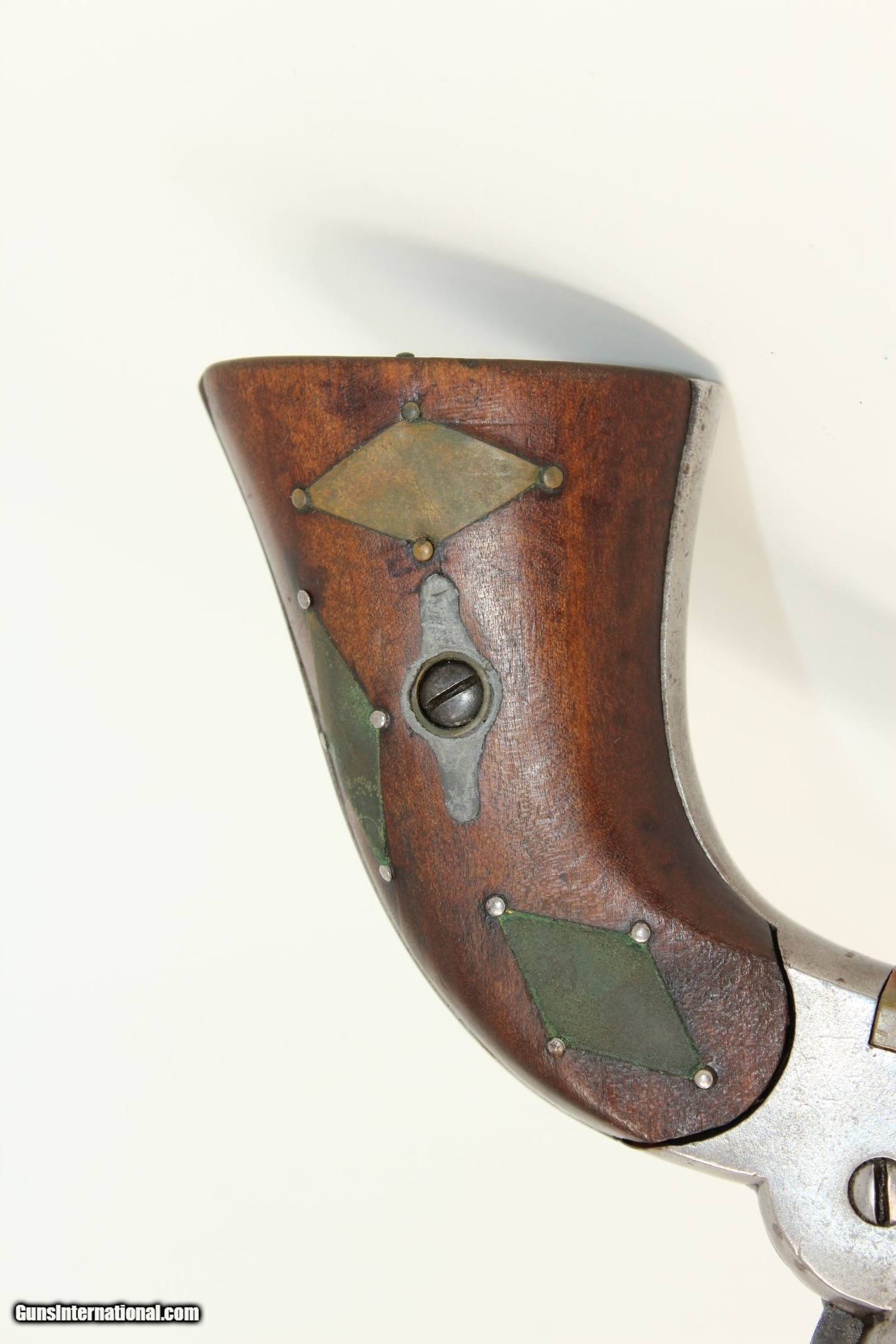 NAVY marked CIVIL WAR Antique WHITNEY .36 Revolver Solid Frame Revolver ...